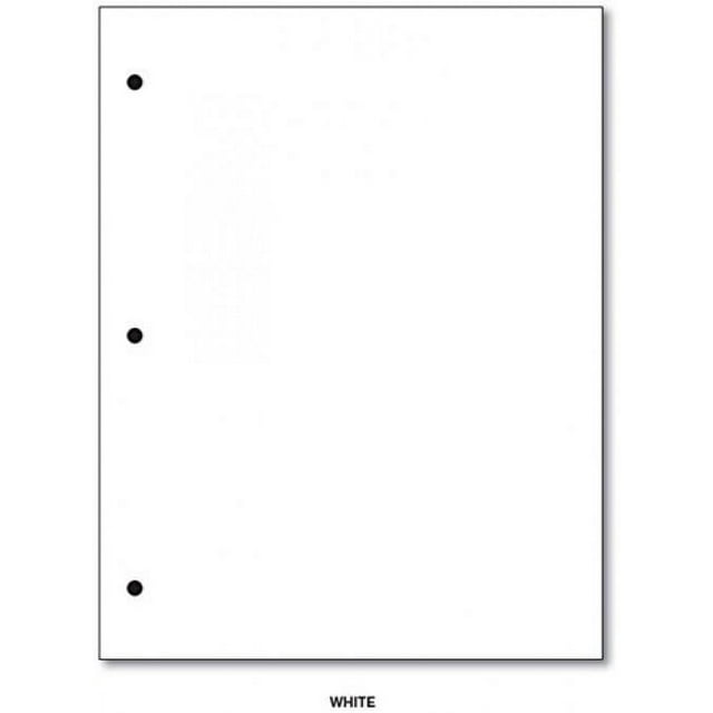 White Regular Copy Paper, 8 1/2" x 11", 3 Hole Punched, 500 Papers Per ...