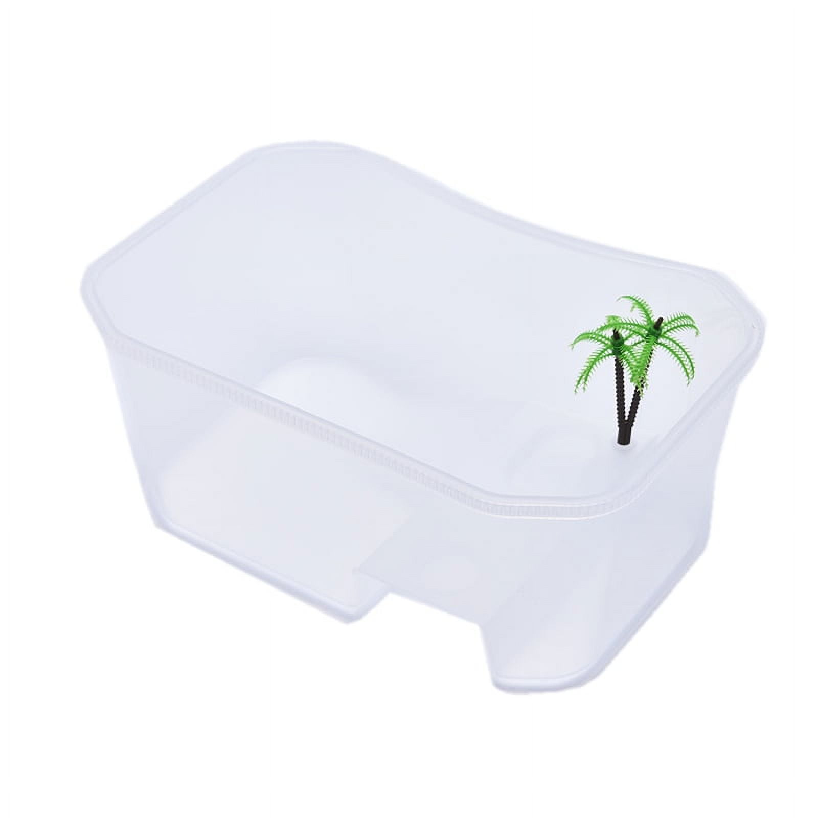 (White) Reptile Vivarium Box for Turtle Tortoise Feeding Box with ...