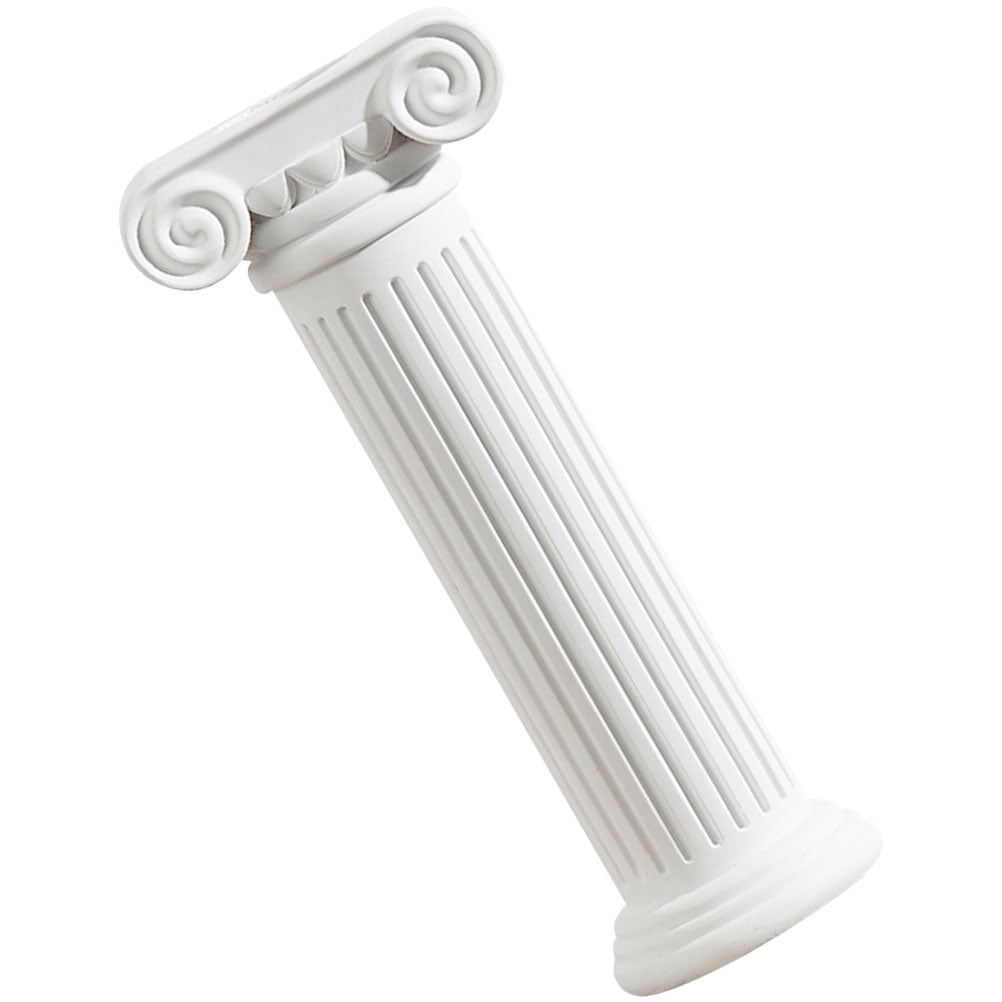 White Resin Garden Pots Flower Glass Vase for Flowers Roman Column ...
