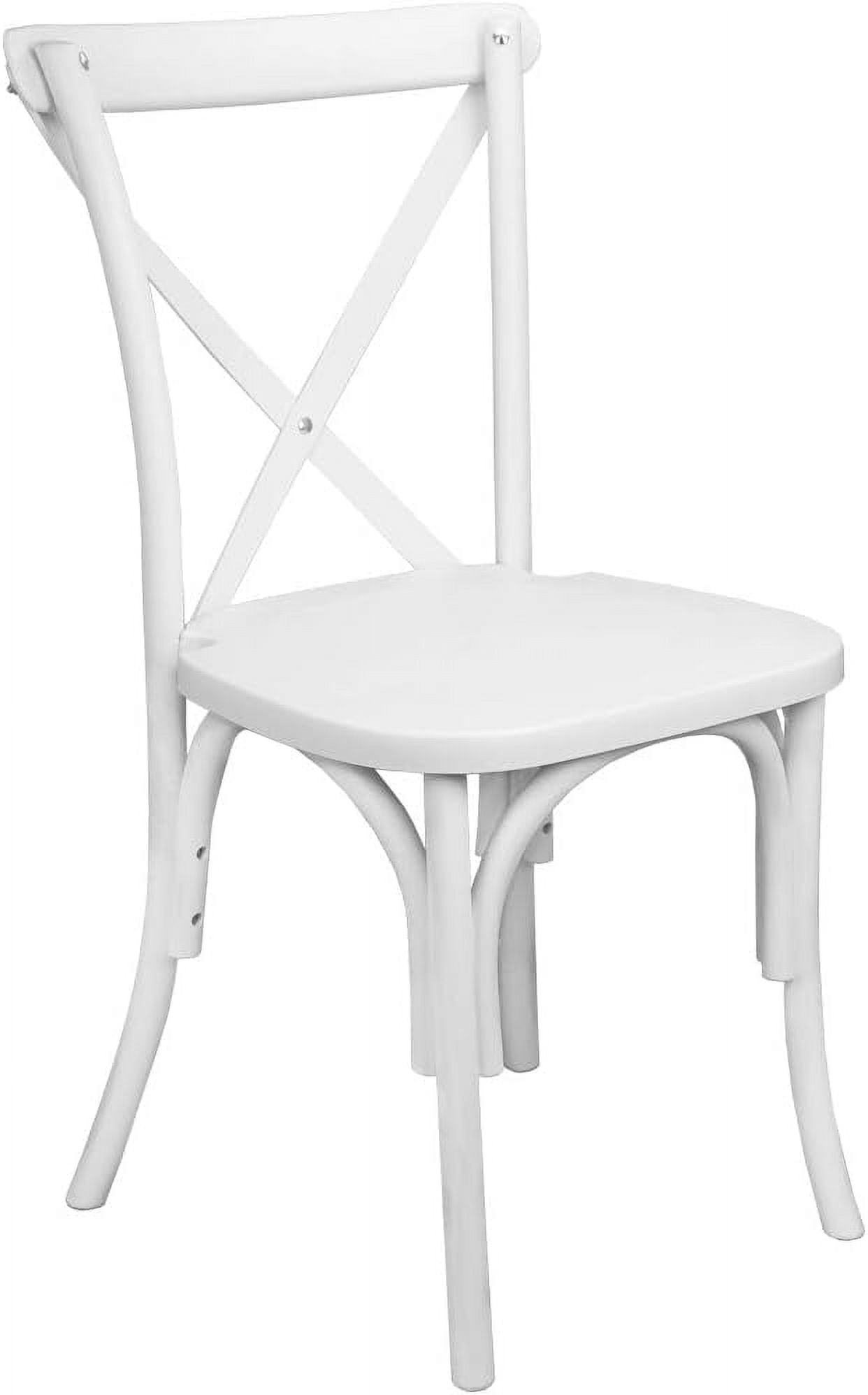 White Resin X-Back Chair - Walmart.com