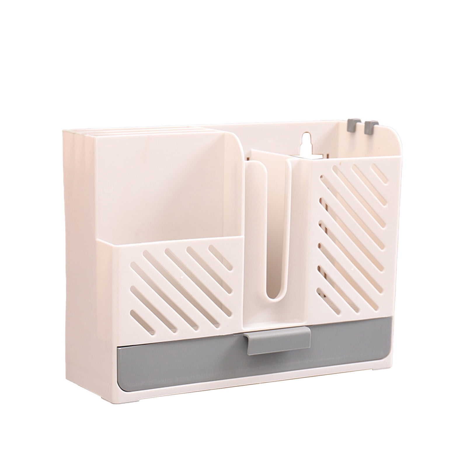 White Restaurant-Grade Stainless Steel Utensil Storage Container With ...