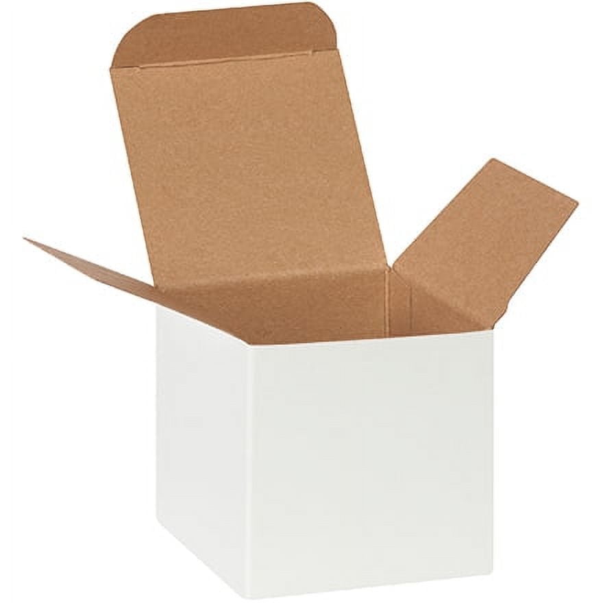 White Reverse Tuck 3 x 3 x 3" Folding Cartons, White 250/Case - Walmart.com