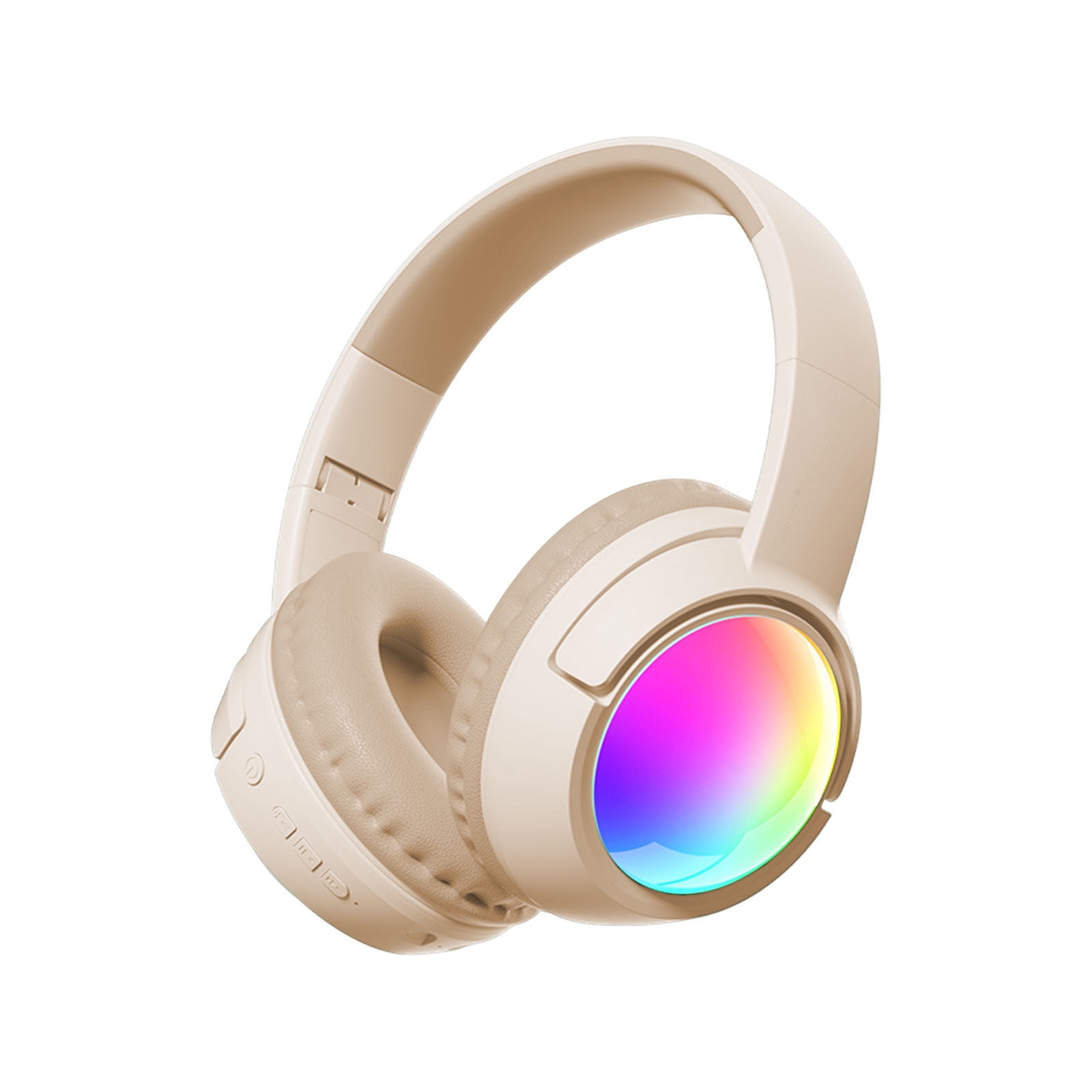 White Rgb Light Bluetooth Headphones Wireless And Wired Dual Mode ...