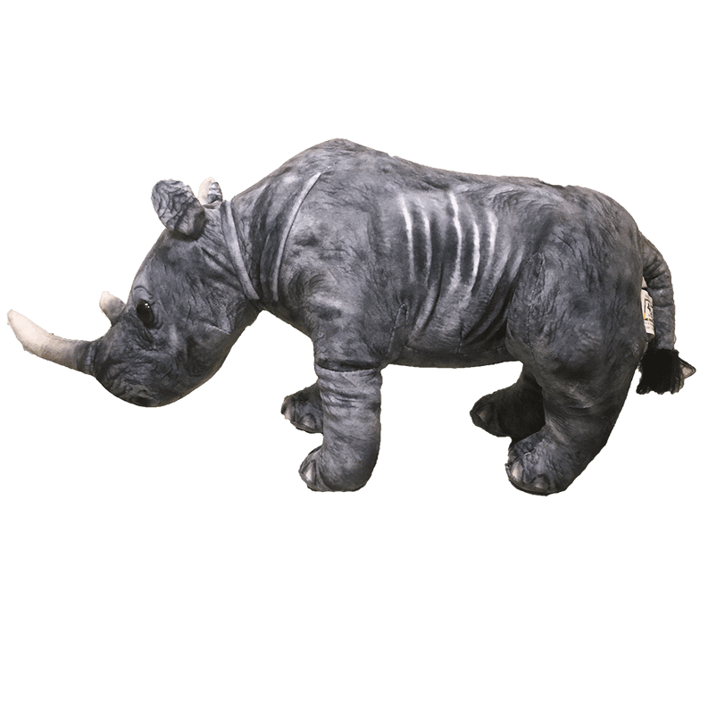 White Rhino Zoo Plush 14" Stuffed Animal - Walmart.com