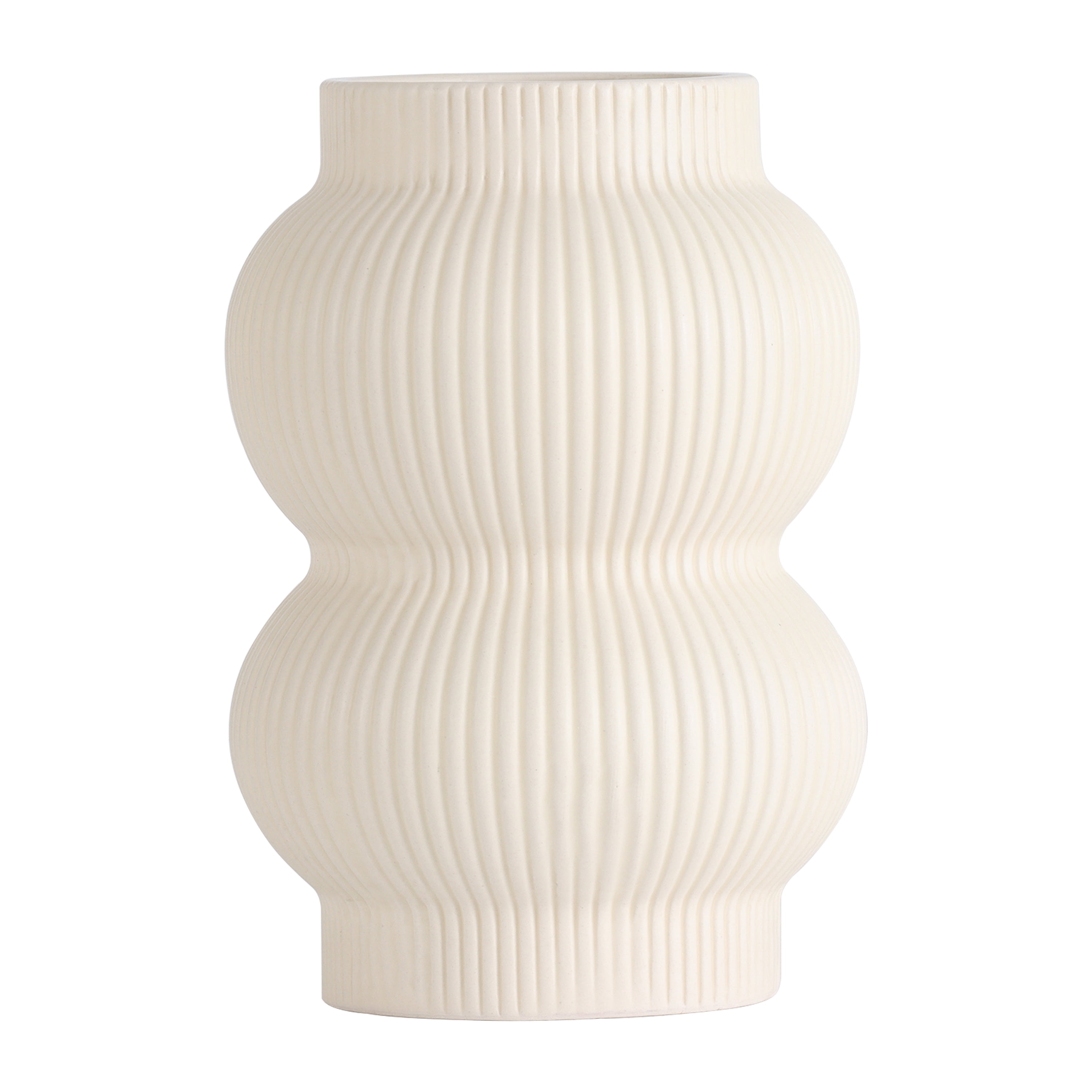 Home Decor Collection Sterling & Noble Home Cream Colored Ribbed Bubble ...