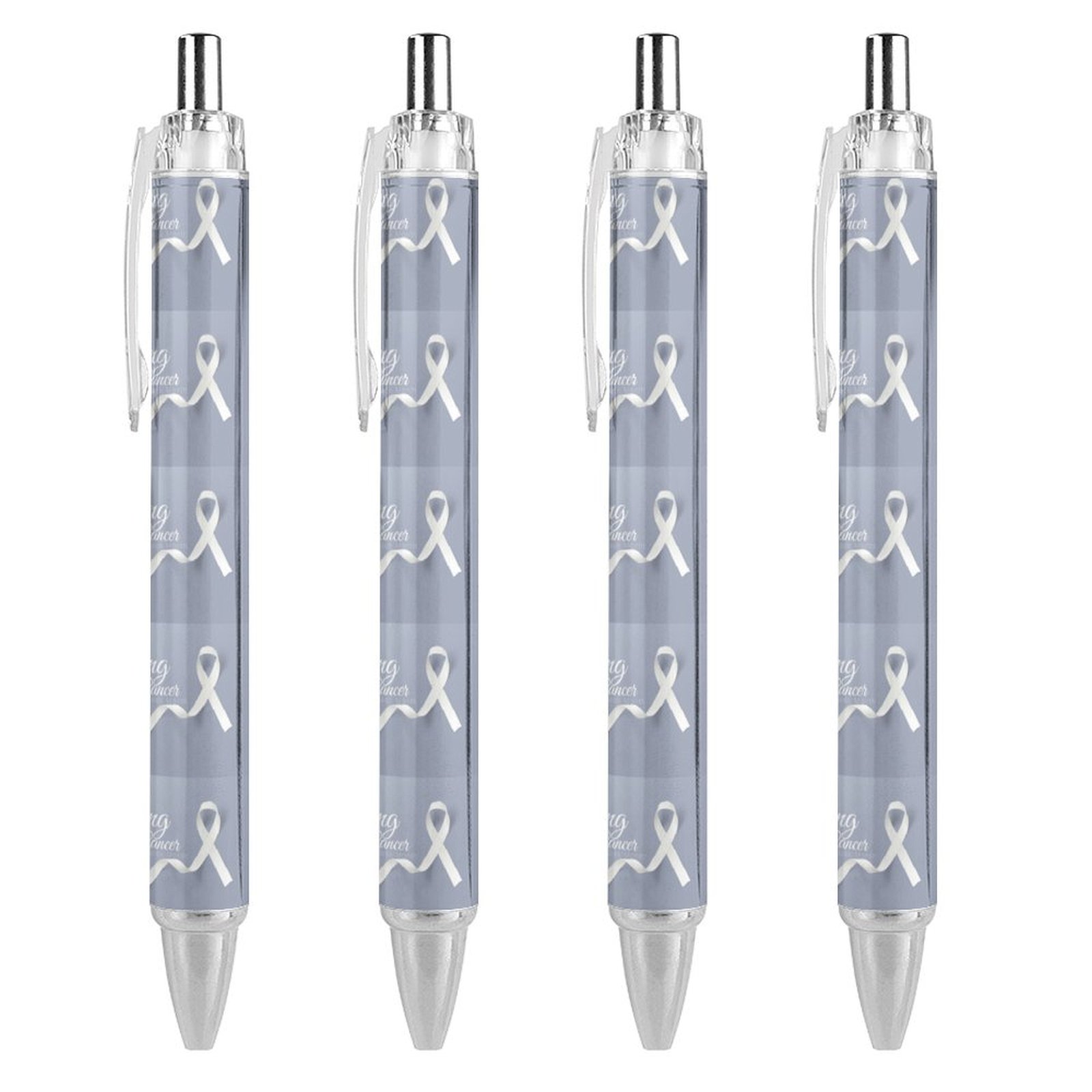 White Ribbon Lung Cancer Awareness Month Ballpoint Pen Retractable Pens ...