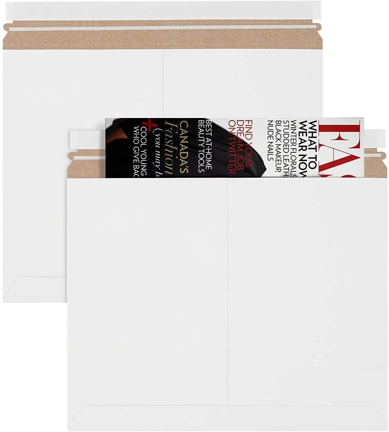 White Rigid Mailers 14 7/8 x 11 7/8 Inches. Pack of 200 Photo Mailer ...