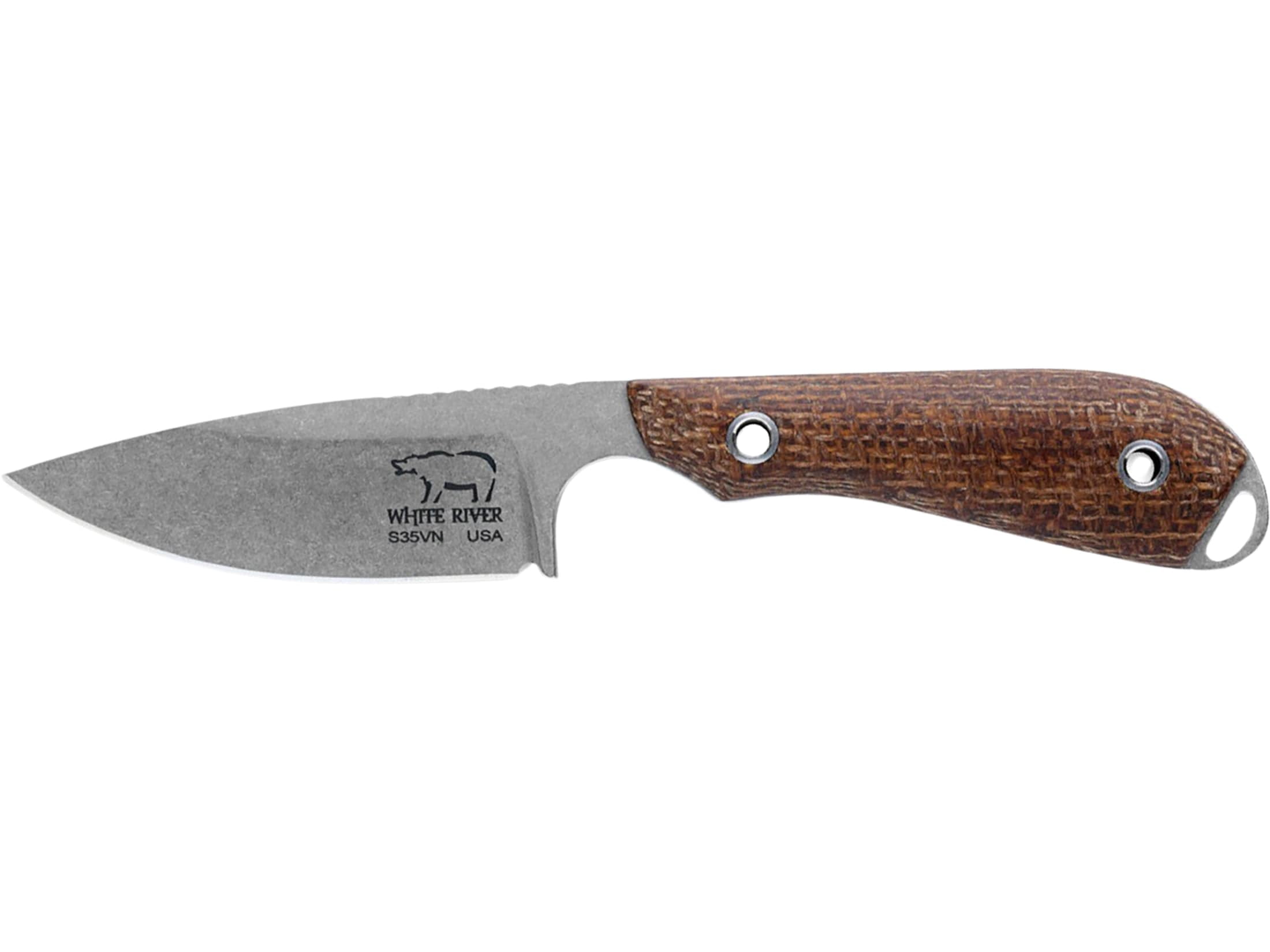 White River Knives M1 Caper Fixed Blade Knife 3" Drop Point CPM S35VN ...