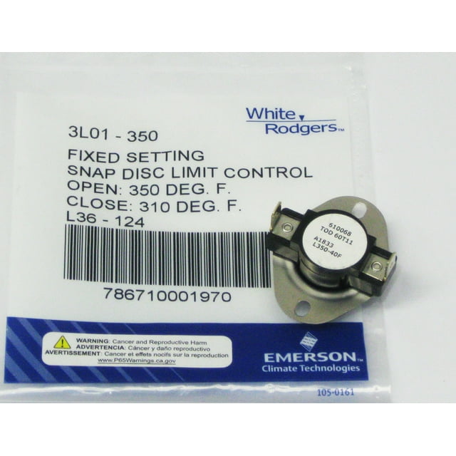 White-Rodgers Temperature Fan Controller,SPST,Manual 03L02 160S1 ...