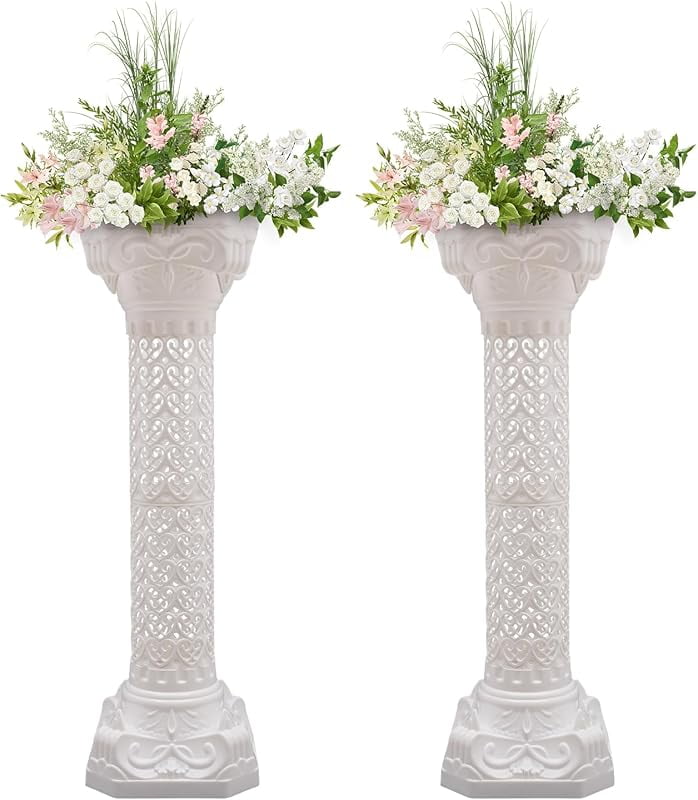 White Roman Pillar,Elegant Wedding Roman Column Set,Plastic Wedding ...