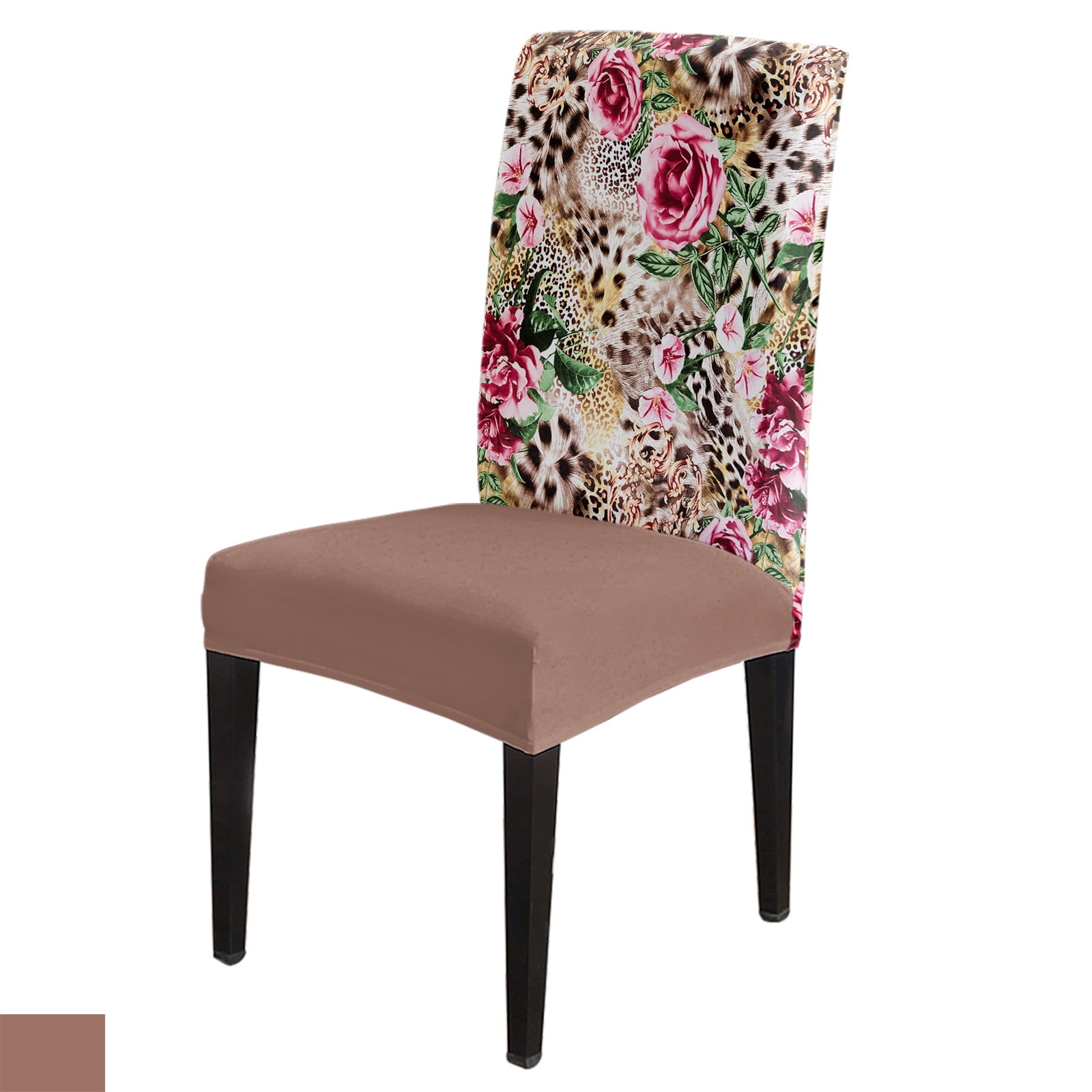 White Rose Flower Chair Covers Dining Room Weddings Banquet Stretch ...