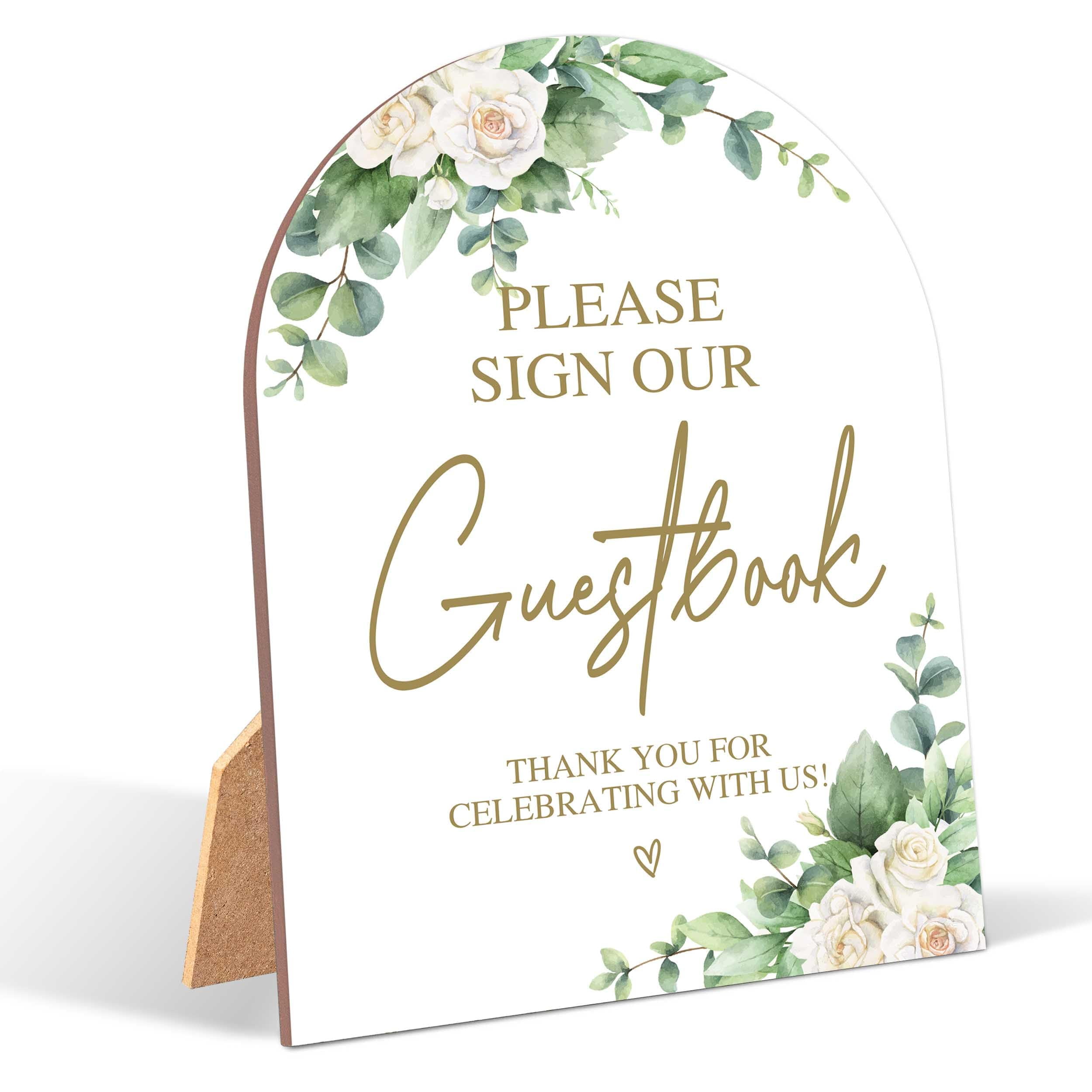 White Rose Please FEV6 Sign Our Guestbook Sign For Wedding, Wedding ...