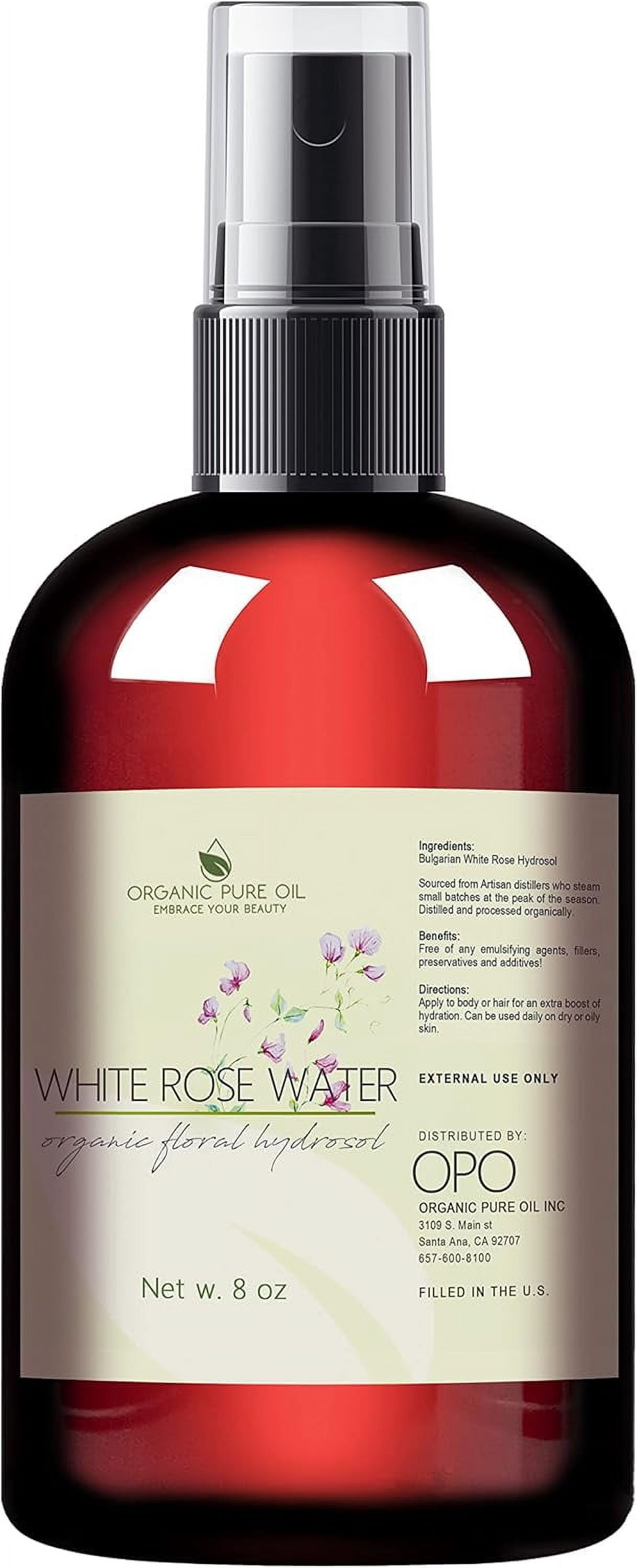 White Rose Water Hydrosol - Pure Natural Distilled Bulgarian Rosewater ...