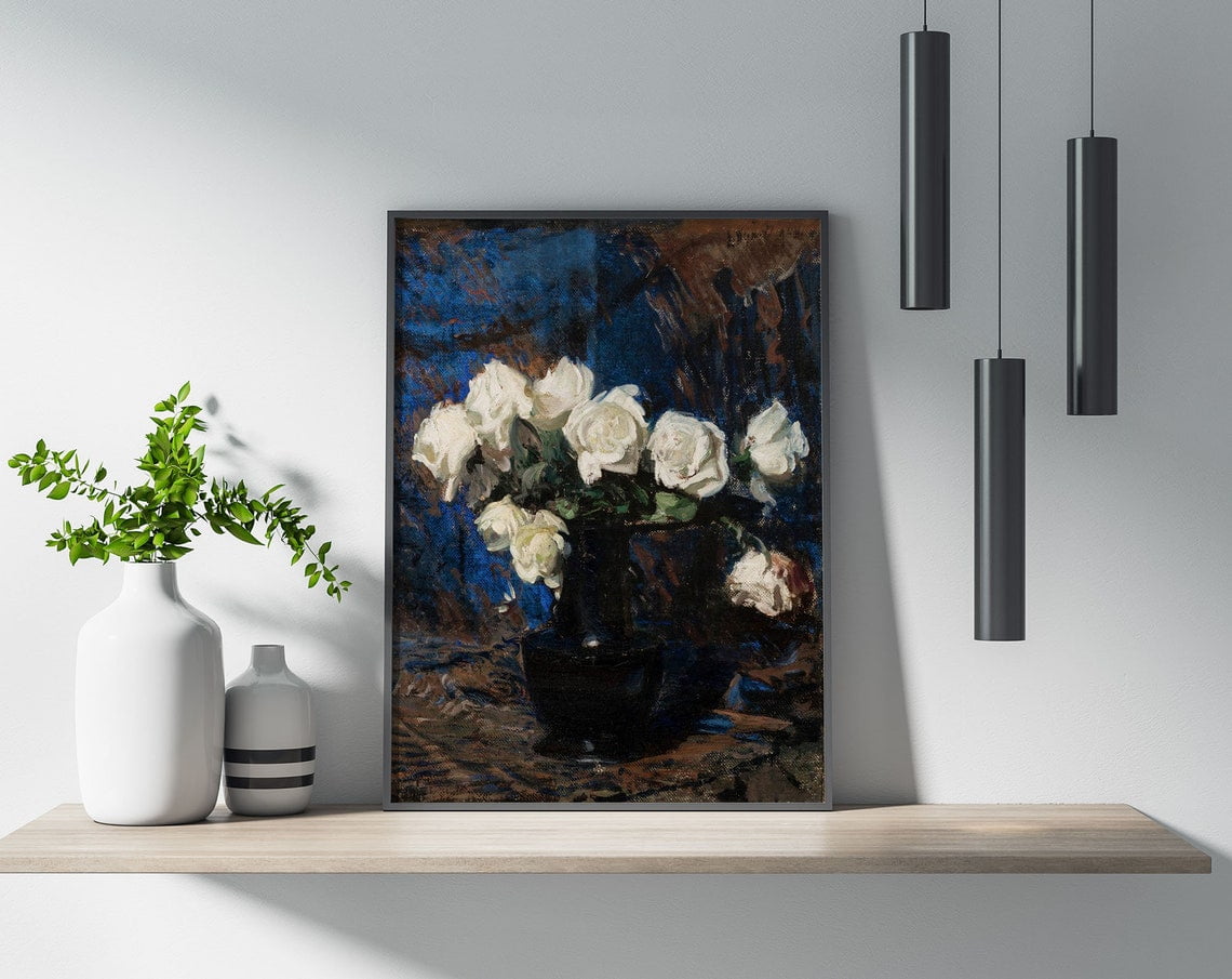 White Roses By Leon Wyczółkowski Poster, Poster Print, Wall Decor ...