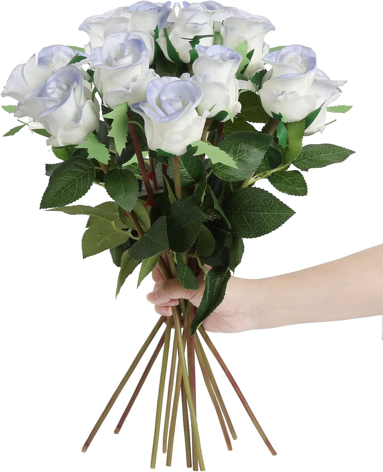 White Roses " Long Stem Roses White Flowers White Fake Roses Real Touch ...