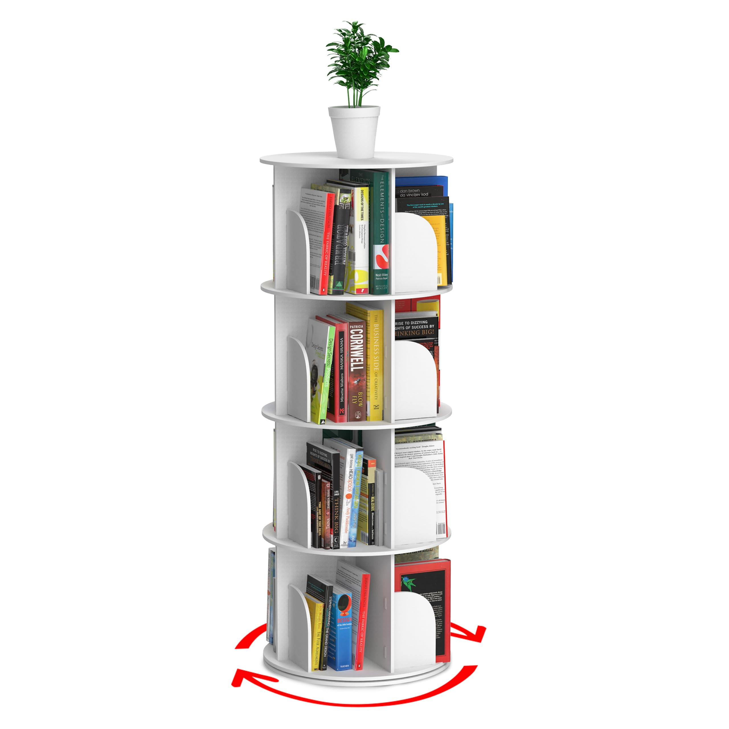 White Rotating Bookshelf - Walmart.com