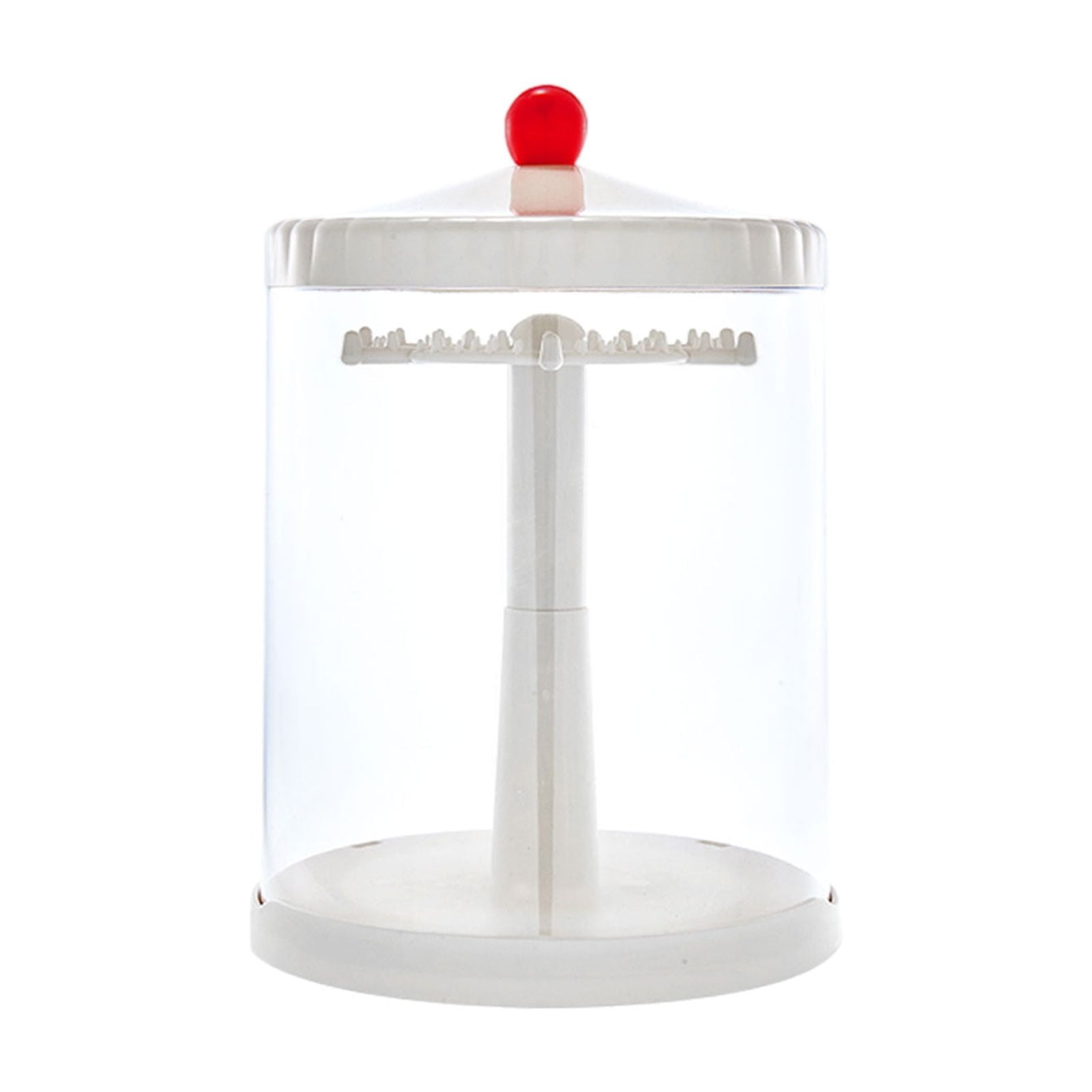 White Rotating Display Box for Collectibles, 360-Degree Spinning ...