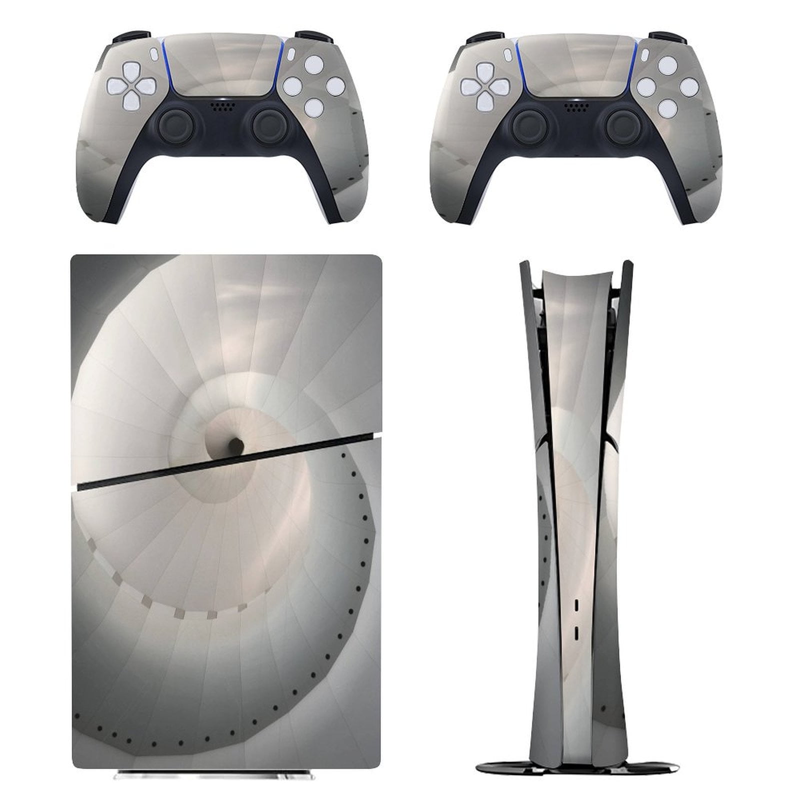 White Rotating Dome PS5/PS5 Slim Digital Disc Skin Sticker For Console And Controller Skins ...