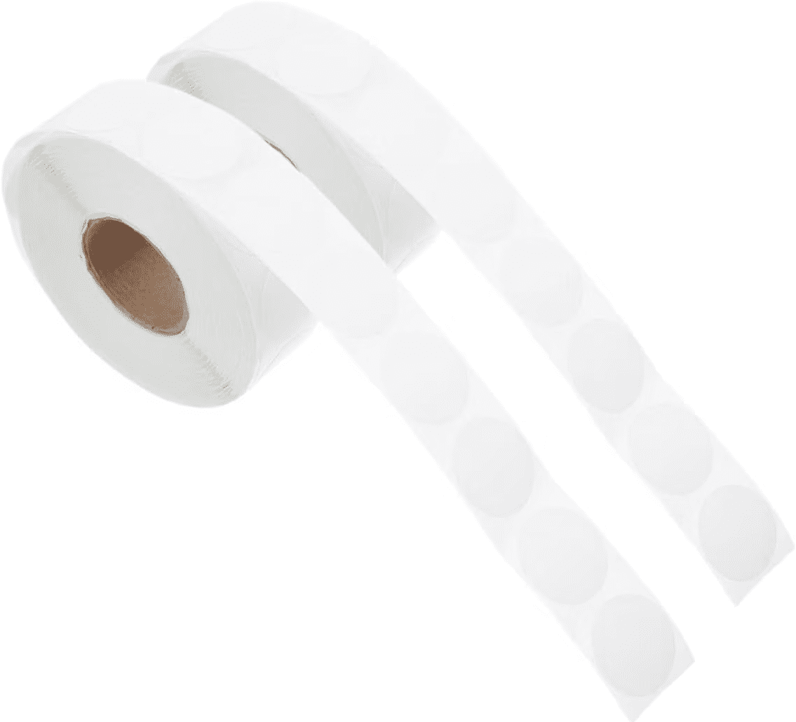White Round Adhesive Dot Labels – 1-Inch Coding Tags & Stickers for ...