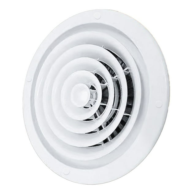 White Round Air Vent Louver Grille Cover Outlet Exhaust Vent Ducting ...