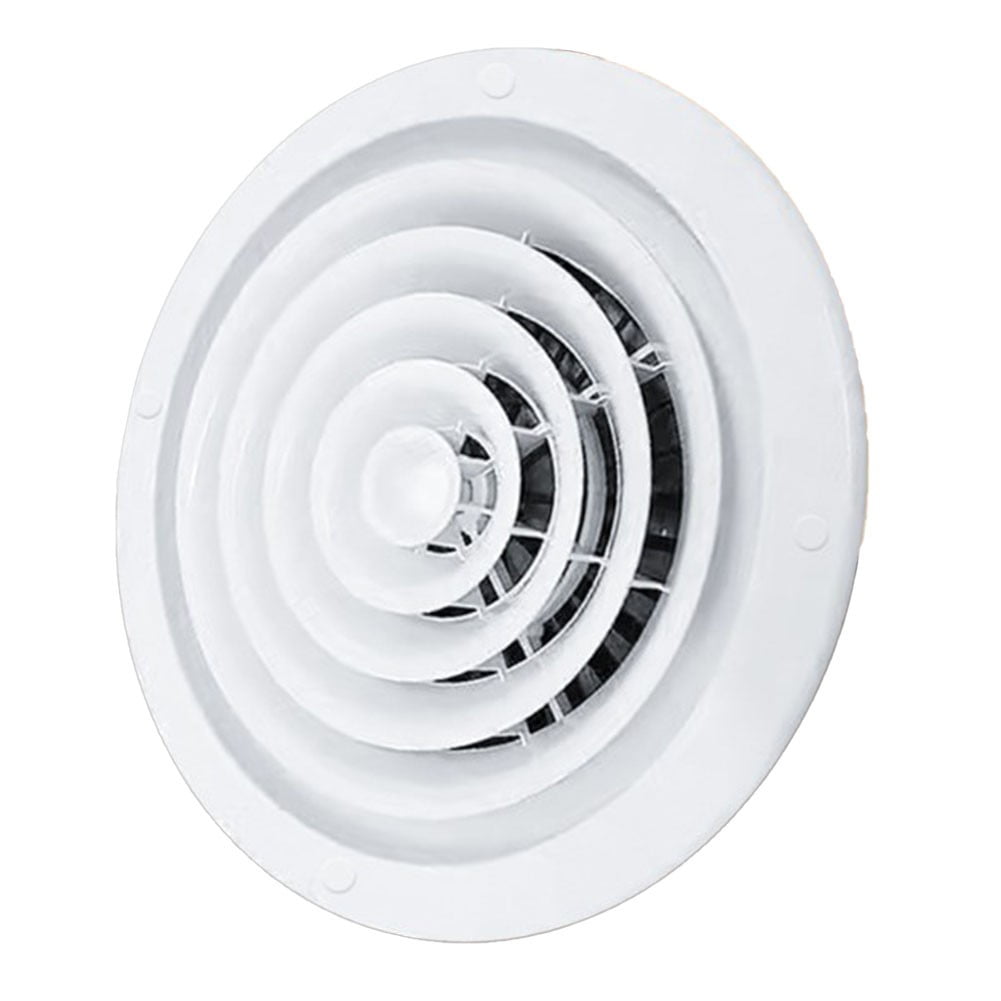 White Round Air Vent Louver Grille Cover Outlet Exhaust Vent Ducting ...