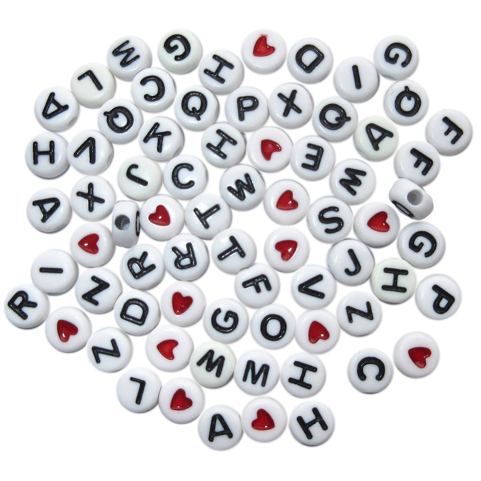 White Round Alphabet Beads by Creatology - Walmart.com