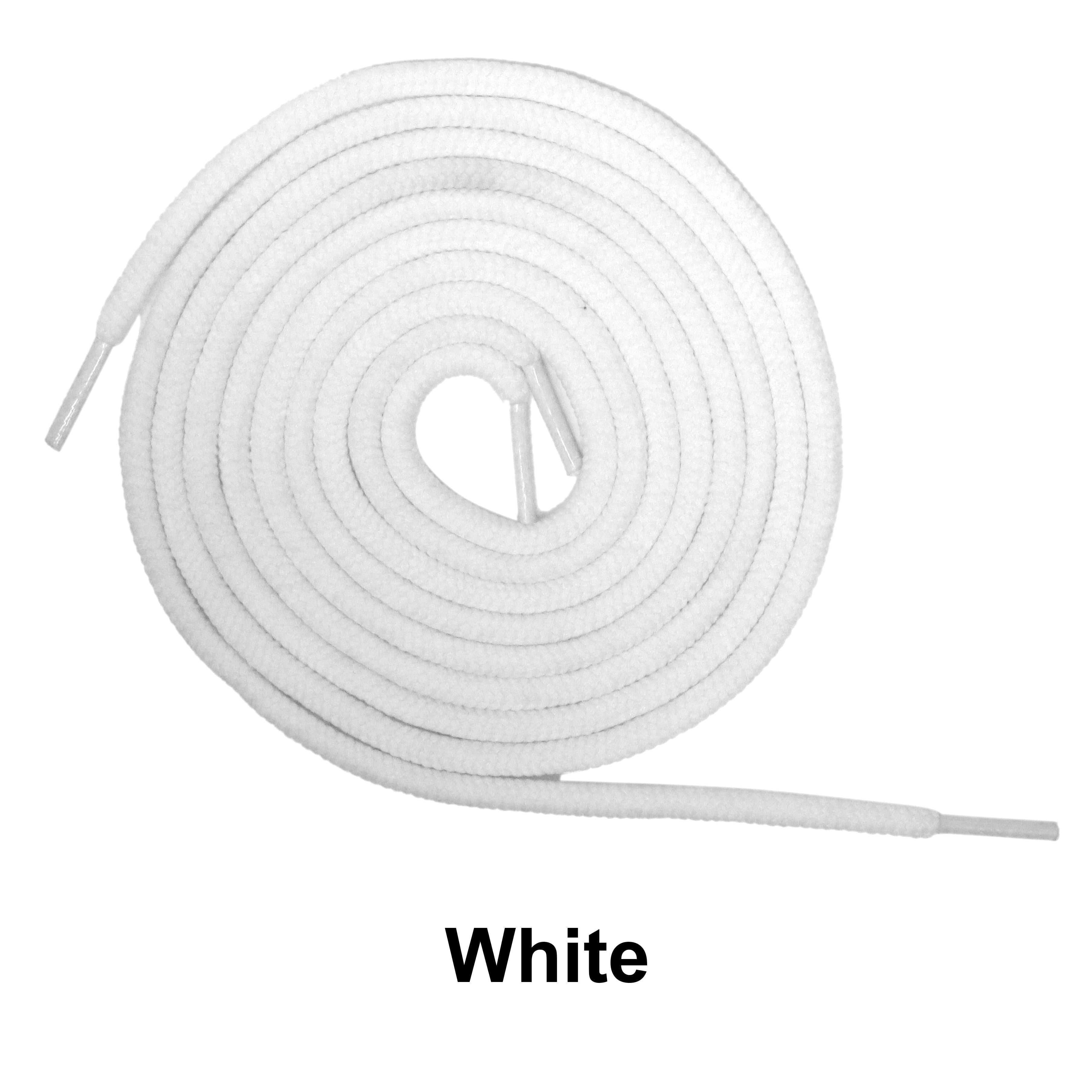 White Round Athletic Flat Shoestring, Extra Long 27, 36, 45, 54, 63 ...