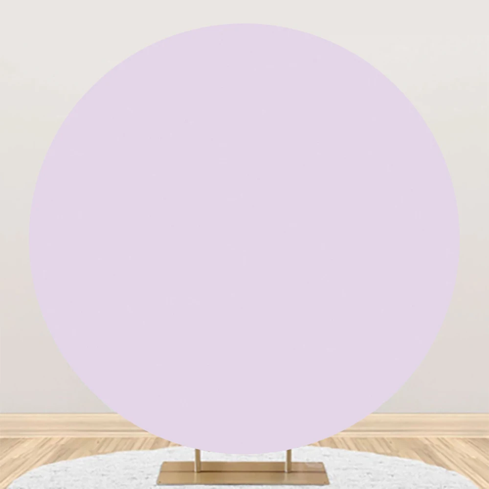 White Round Backdrop for Birthday Party Black Solid Color Baby Shower ...