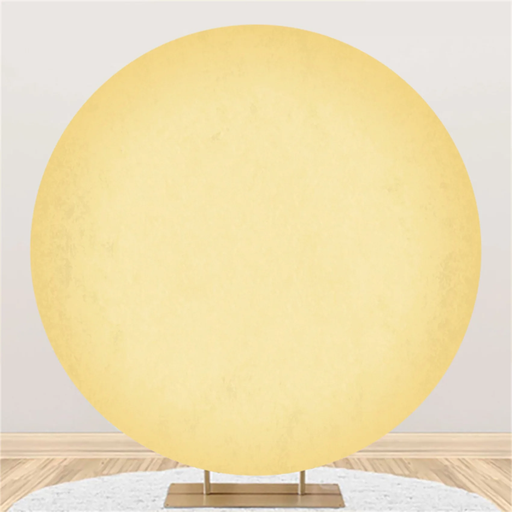White Round Backdrop for Birthday Party Black Solid Color Baby Shower ...