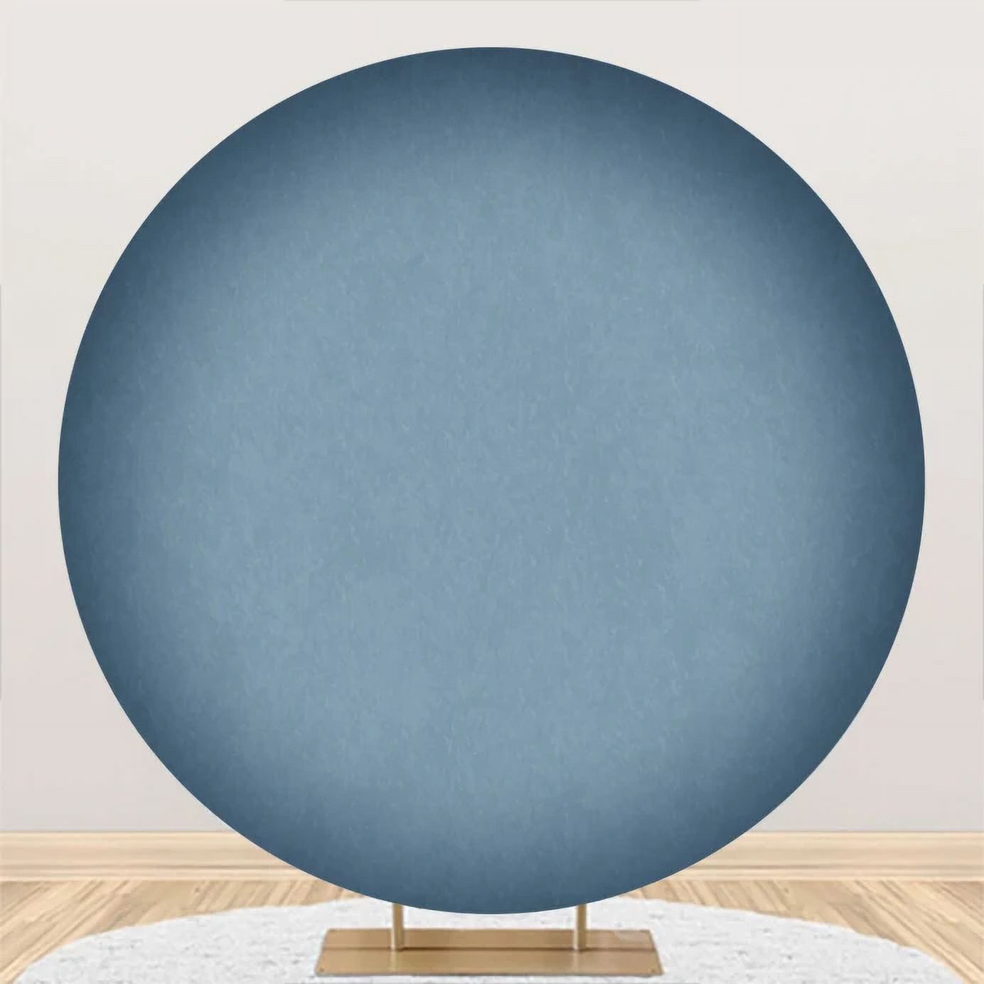 White Round Backdrop for Birthday Party Black Solid Color Baby Shower ...