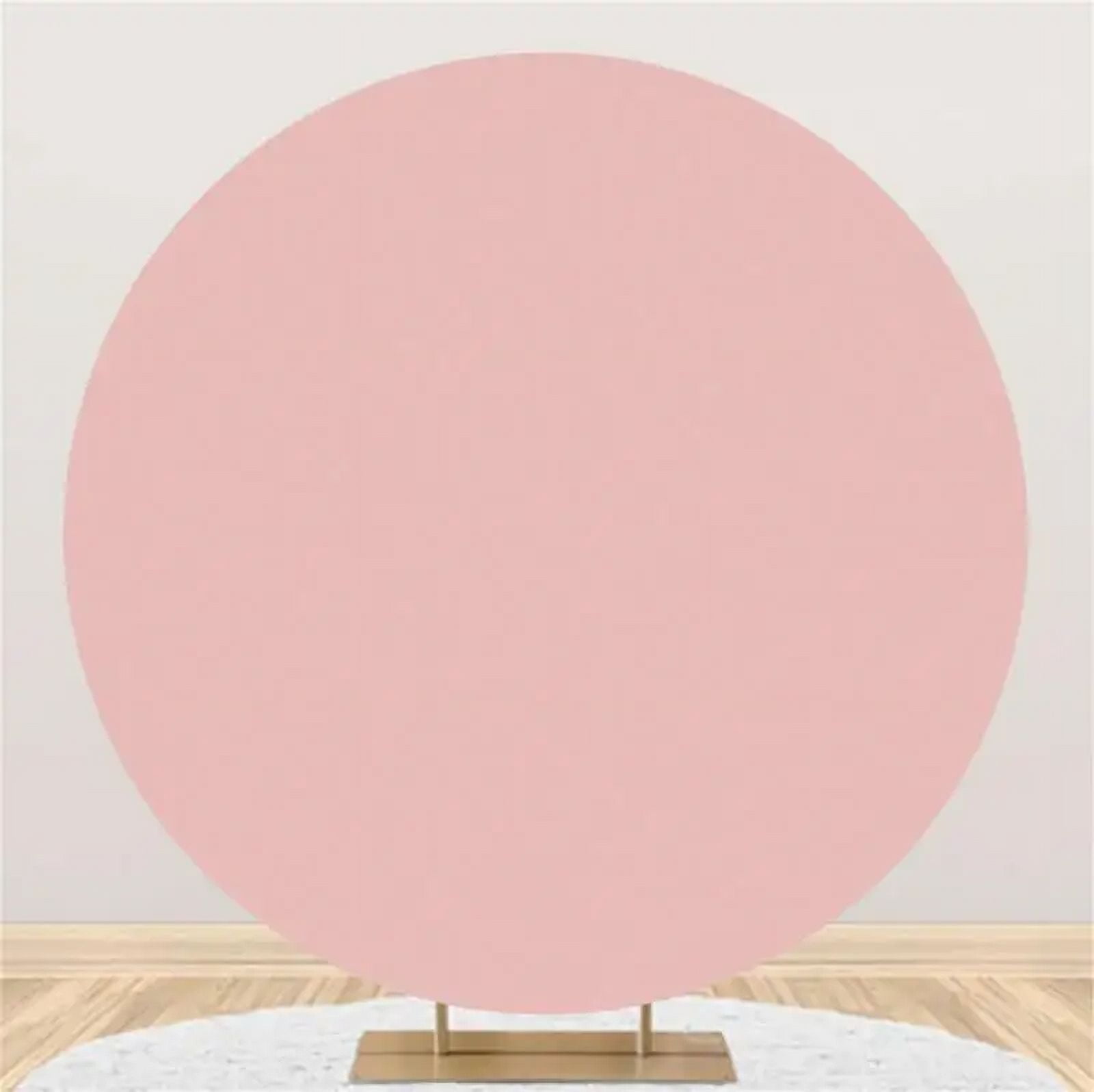 White Round Backdrop for Birthday Party Black Solid Color Baby Shower ...