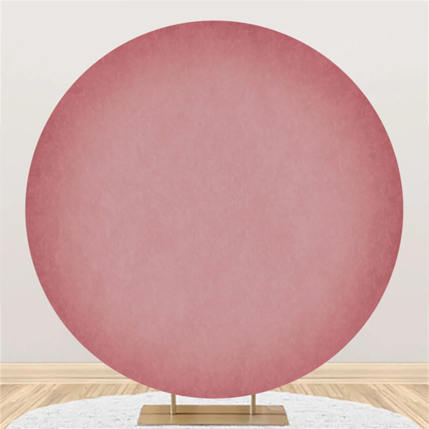 White Round Backdrop for Birthday Party Black Solid Color Baby Shower ...