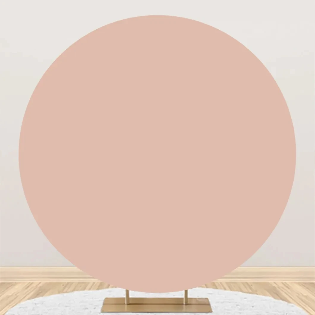 White Round Backdrop for Birthday Party Black Solid Color Baby Shower ...