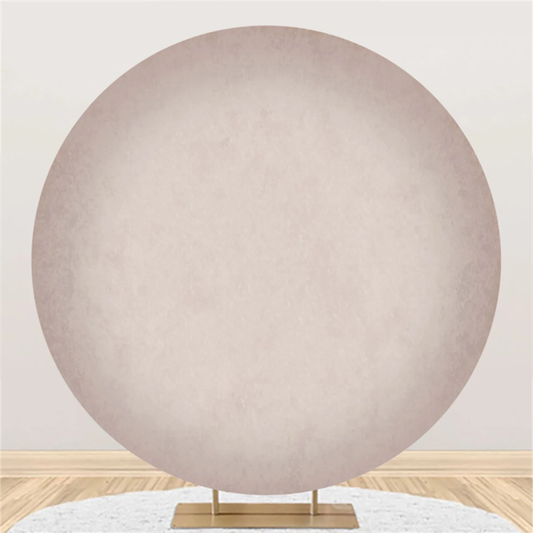 White Round Backdrop for Birthday Party Black Solid Color Baby Shower ...