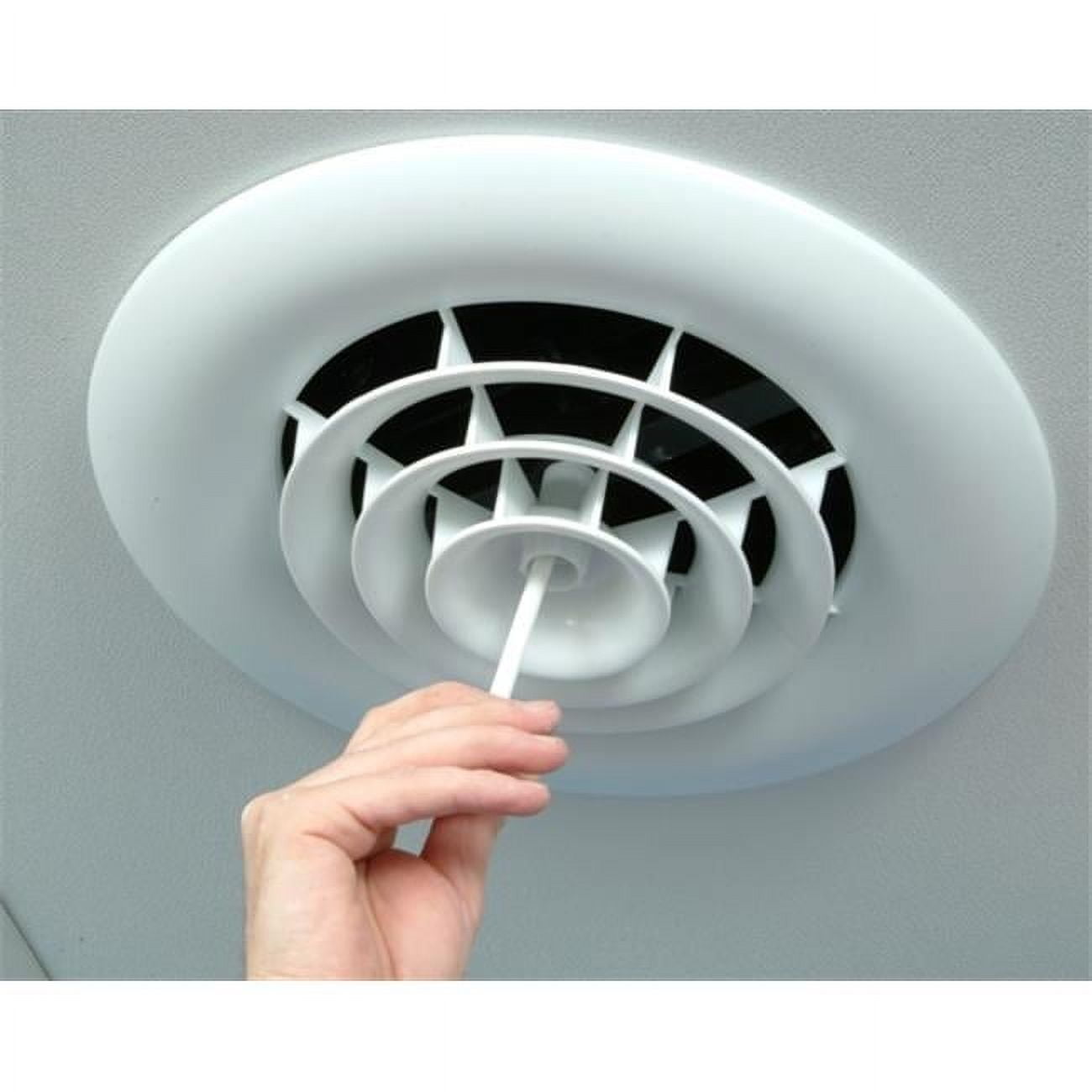 White Round Ceiling Diffuser and 8 in. Boot with Butterfly Damper ...