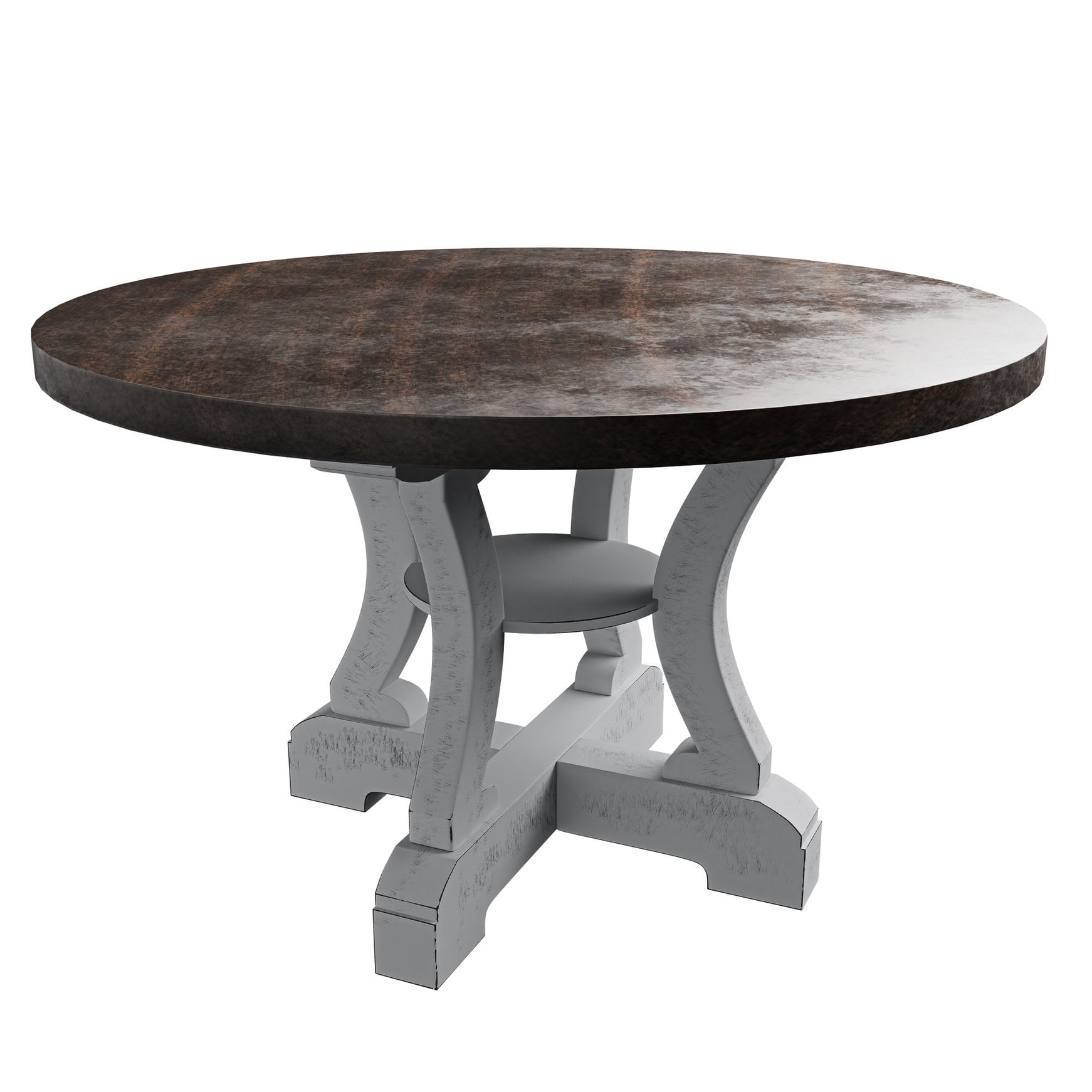 White Round Dining Table for 4, Simple Design - Great for Small Spaces ...