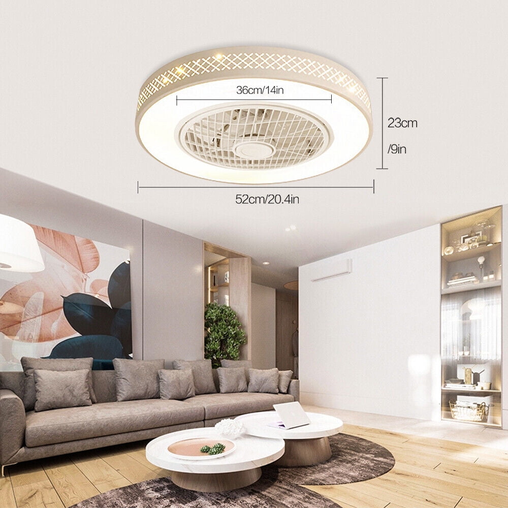 White Round Energy-saving LED Light Sources, and 7 Hidden Fan Blades ...