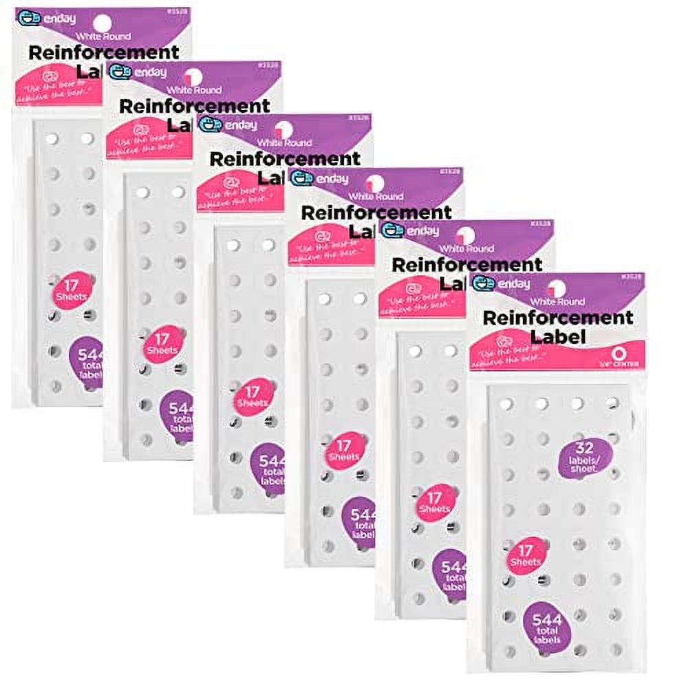 White Round Hole Reinforcement Labels , Strengthen and Repair Punched ...