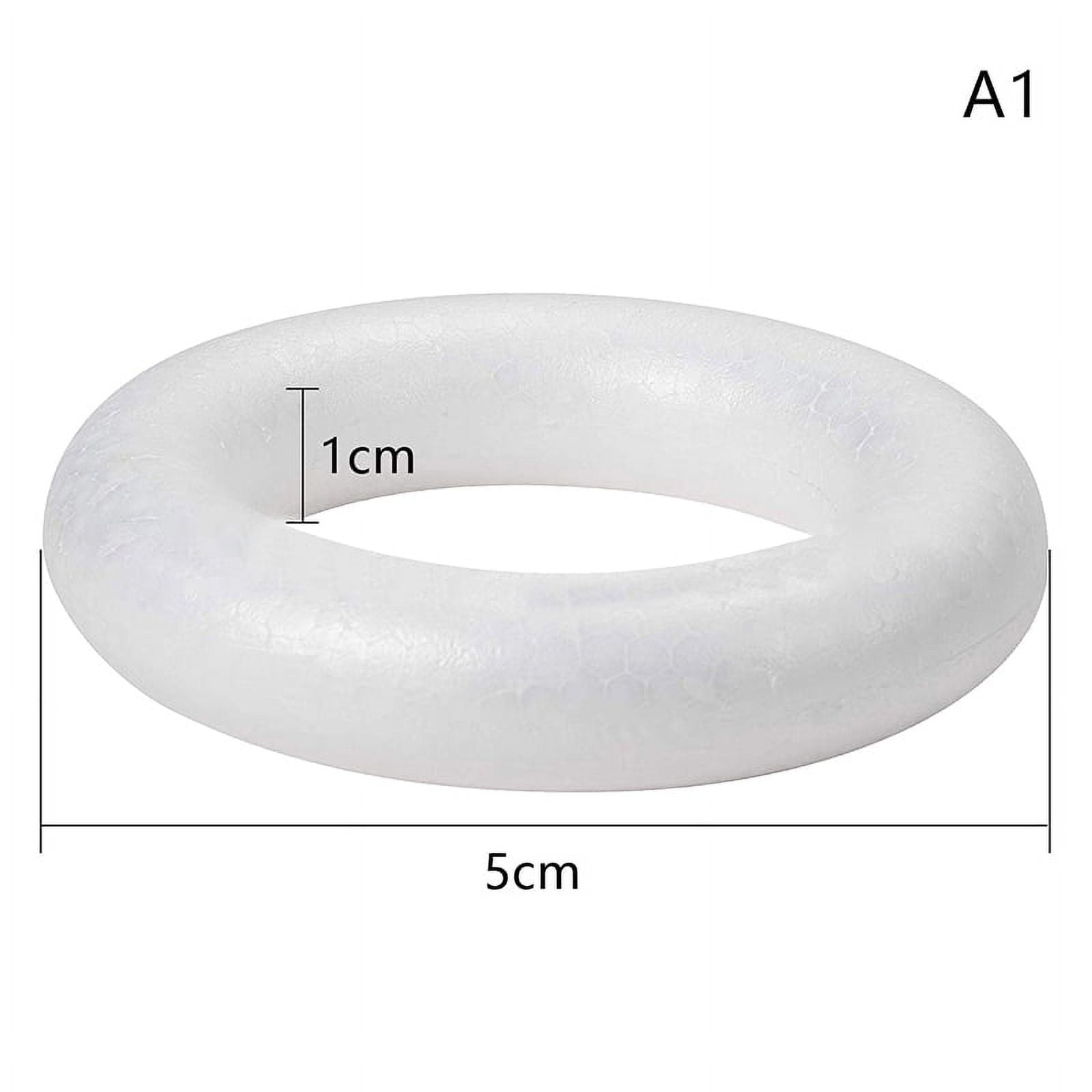 White Round Polystyrene Foam Ring For Christmas Crafts DIY Handmade ...