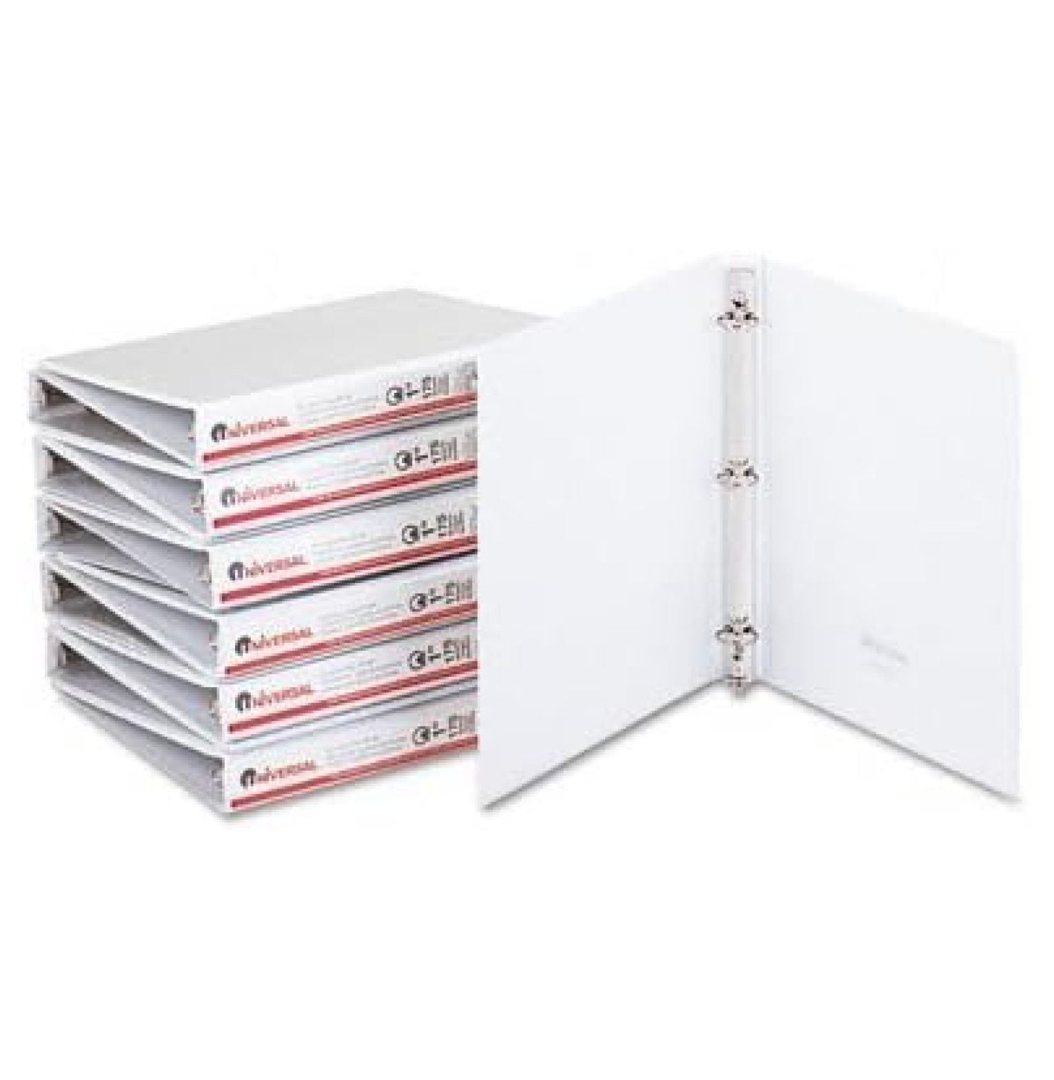 White Round Ring Binder 1 Inch - Economy Vinyl 3-Ring Binder - 24 Pack ...