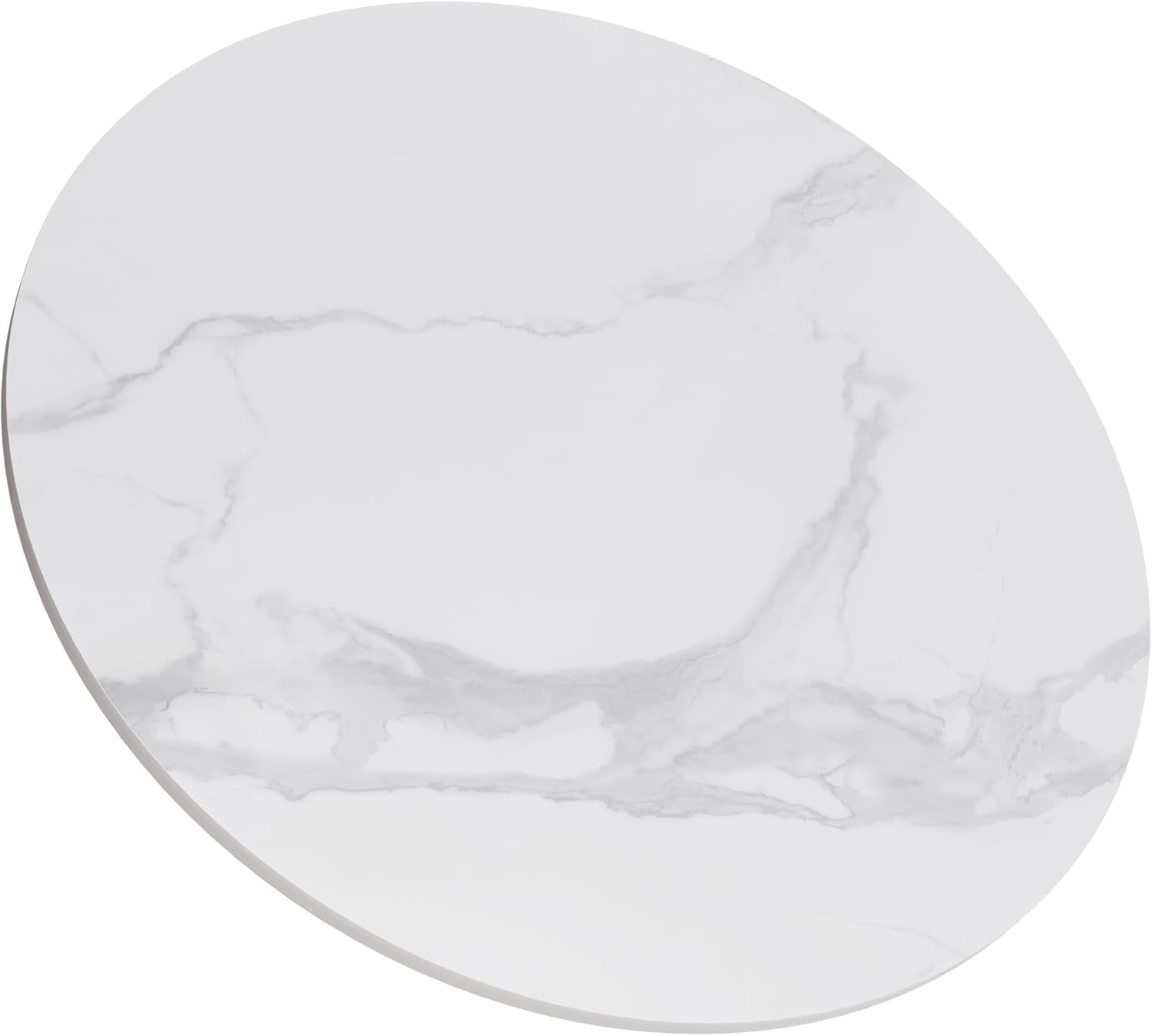 White Round Sintered Stone Table Top, Ceramics Dining Tabletop ...