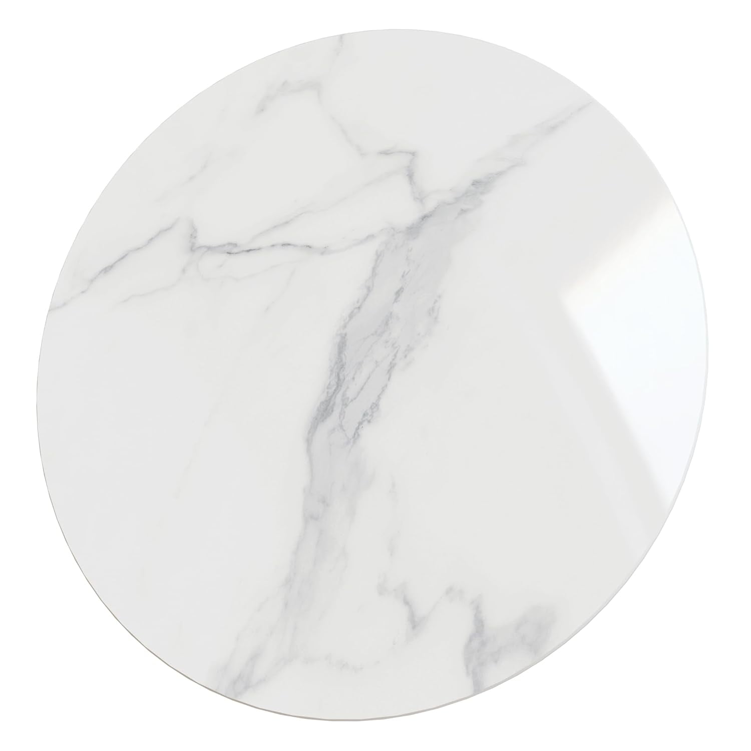 White Round Sintered Stone Table Top, Ceramics Dining Tabletop ...