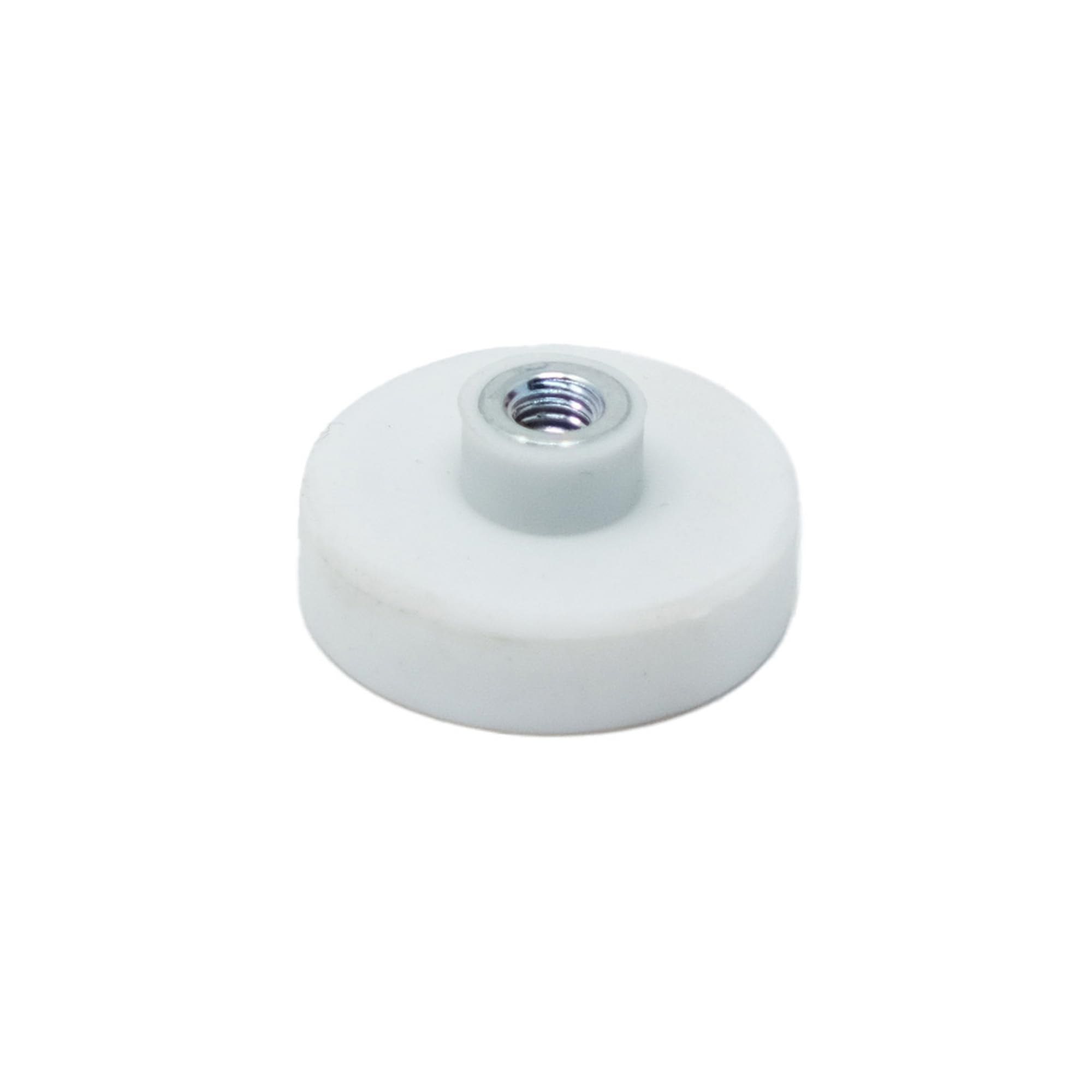 White Rubber Coated POS Magnet Countersunk with M4 Boss Thread for ...