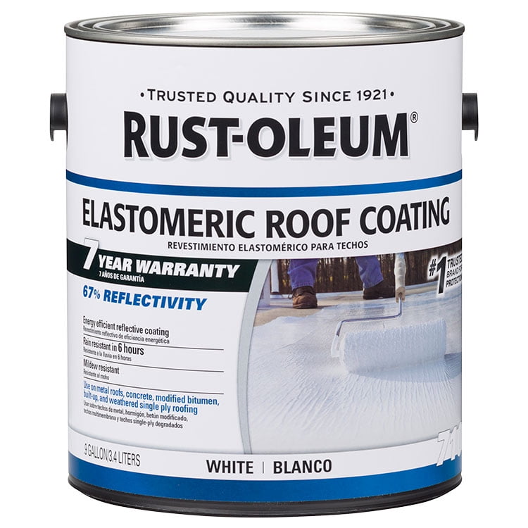White, Rust-Oleum Elastomeric Roof Coating, Gallon - Walmart.com