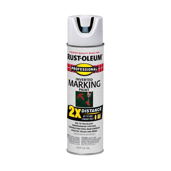 Rust-Oleum, Inverted Marking Spray Paint 266593, 15 oz, White - Walmart.com