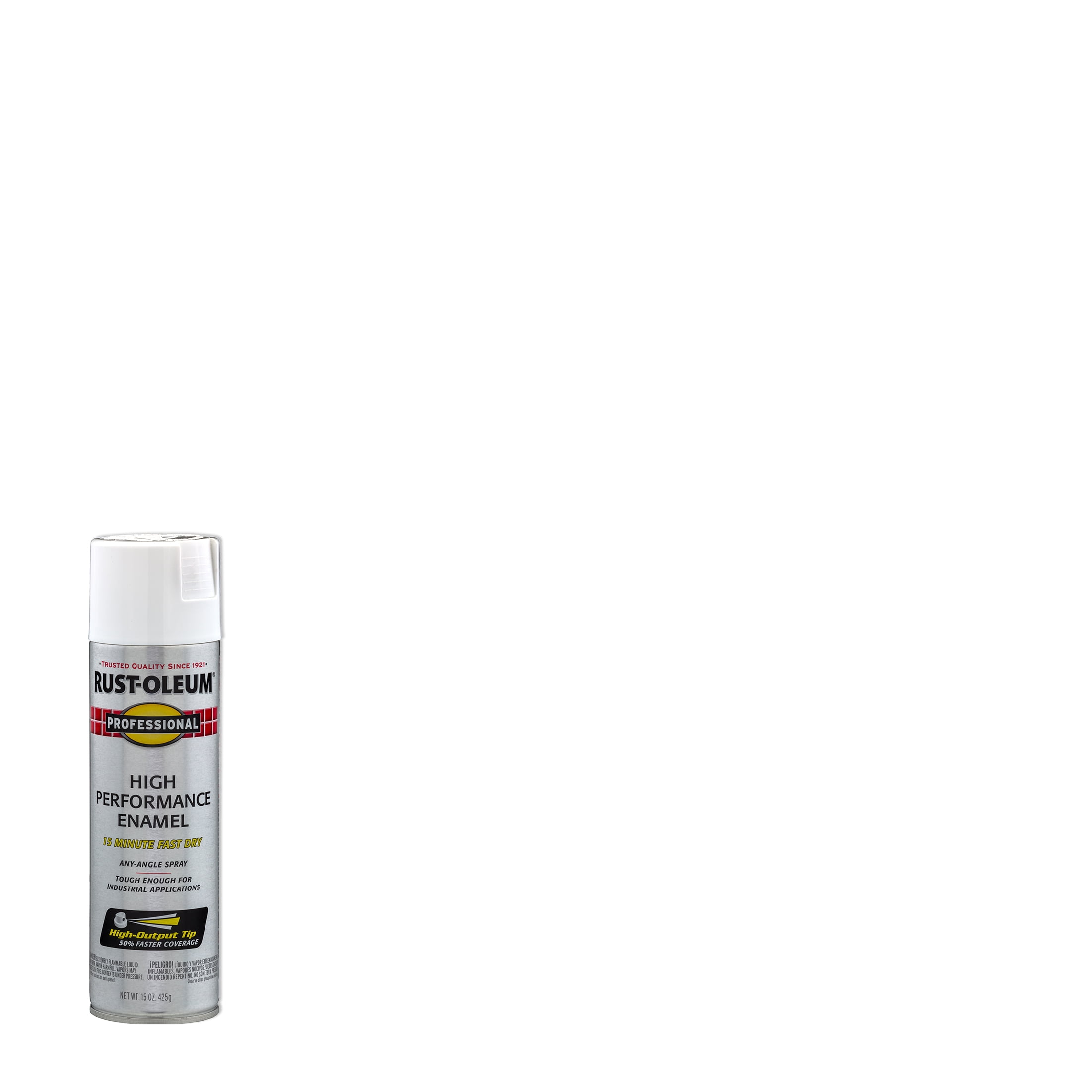 Rust-Oleum White High Performance Flat Enamel Spray Paint 15 oz Durable ...