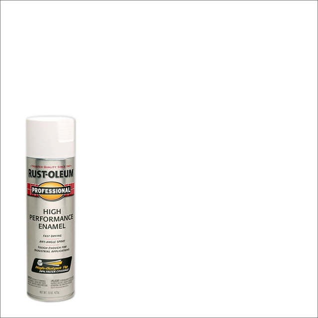 White, Rust-Oleum Professional High Performance Semi-Gloss Enamel Spray ...