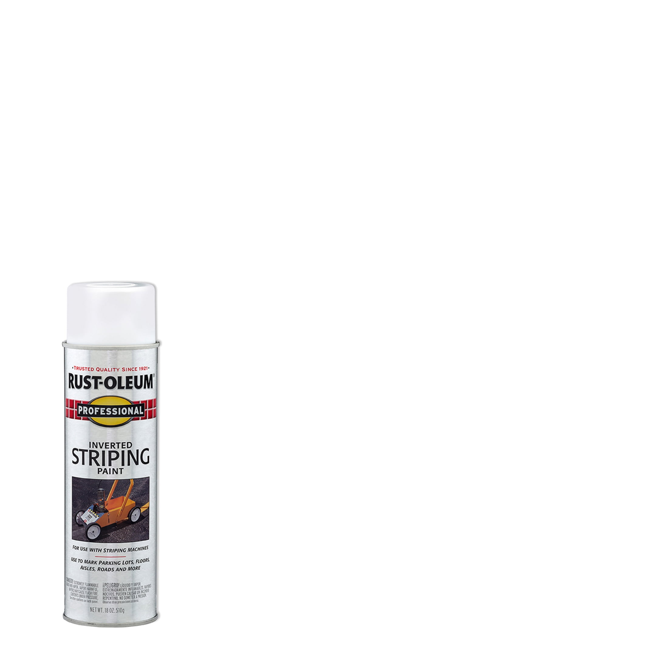 6 Pack, White, Rust-Oleum Professional Inverted Striping Paint Spray ...