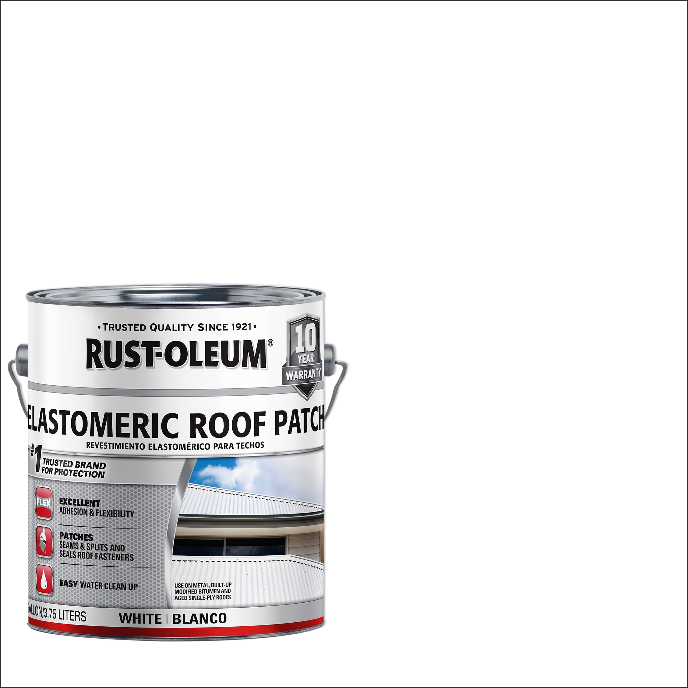 White, Rust-Oleum Roofing Elastomeric Roof Patch - 301898, Gallon- 2 ...