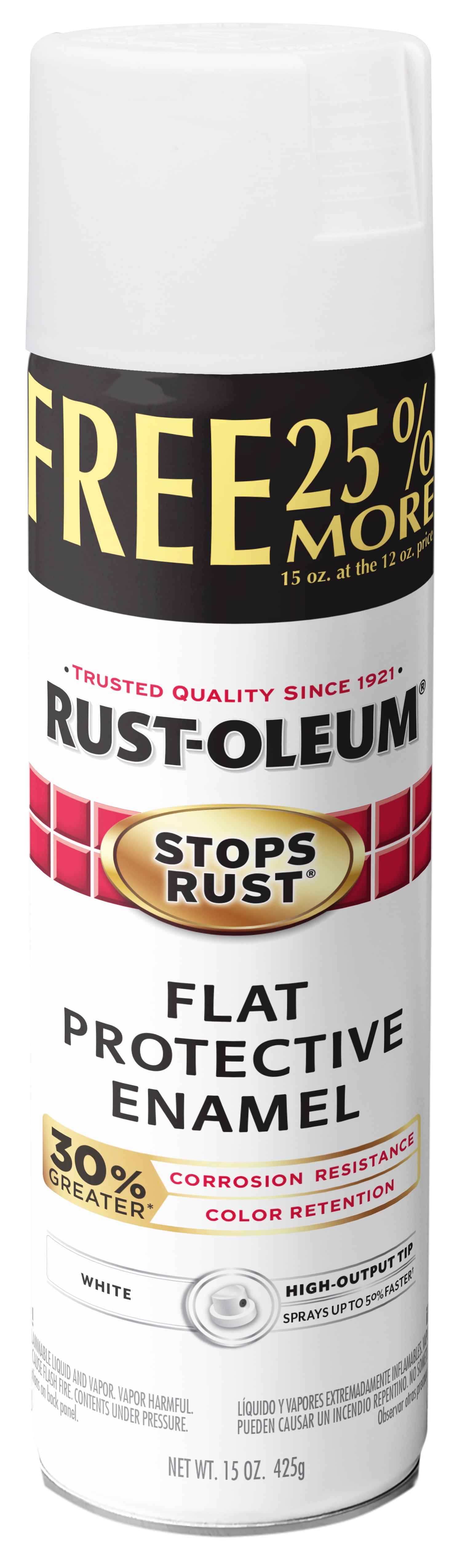 White, Rust-Oleum Stops Rust Advanced Flat Spray Paint, 15 oz - Walmart.com